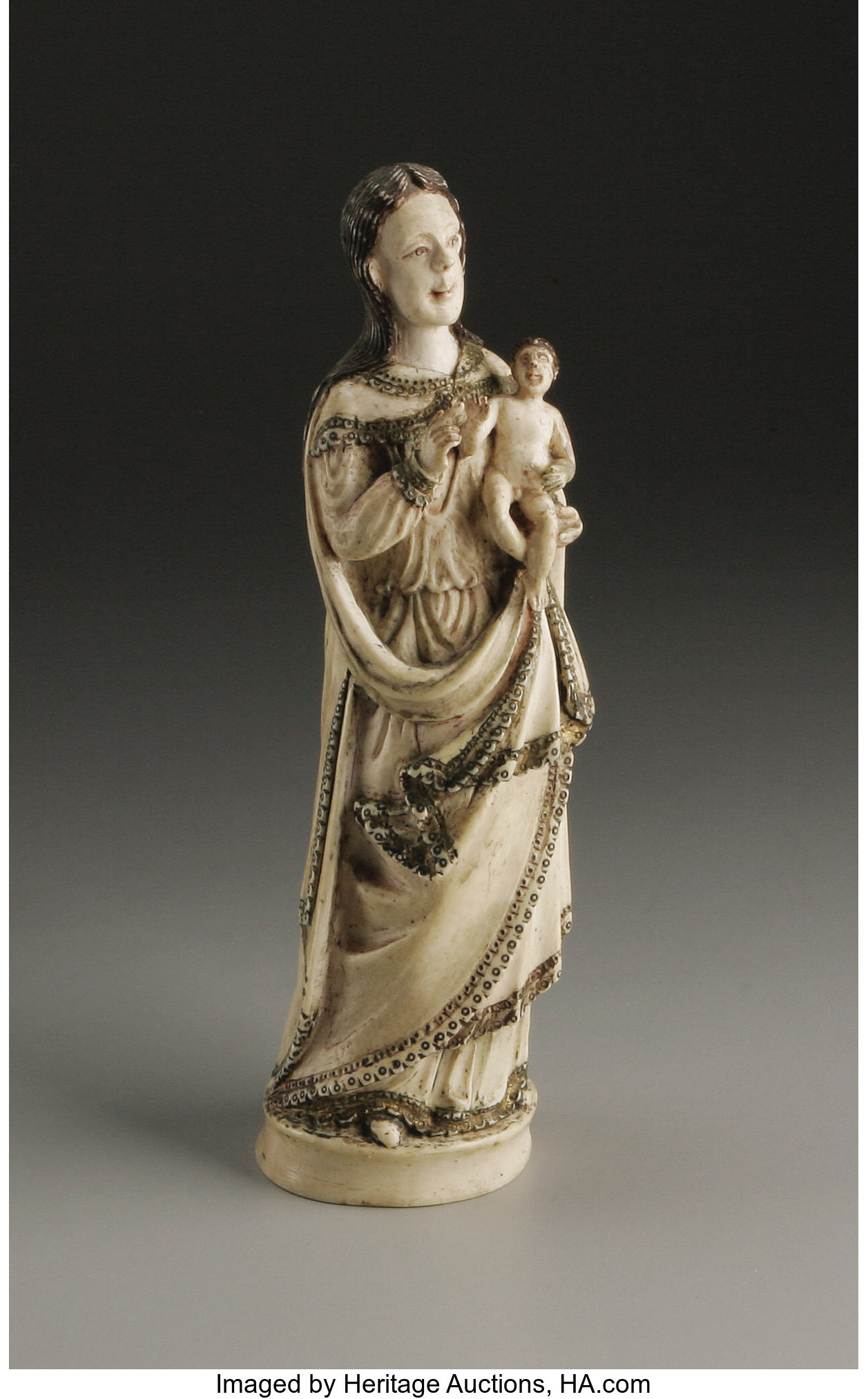 A Colonial Carved Ivory Figure. Unknown maker, Colonial Spain. | Lot ...