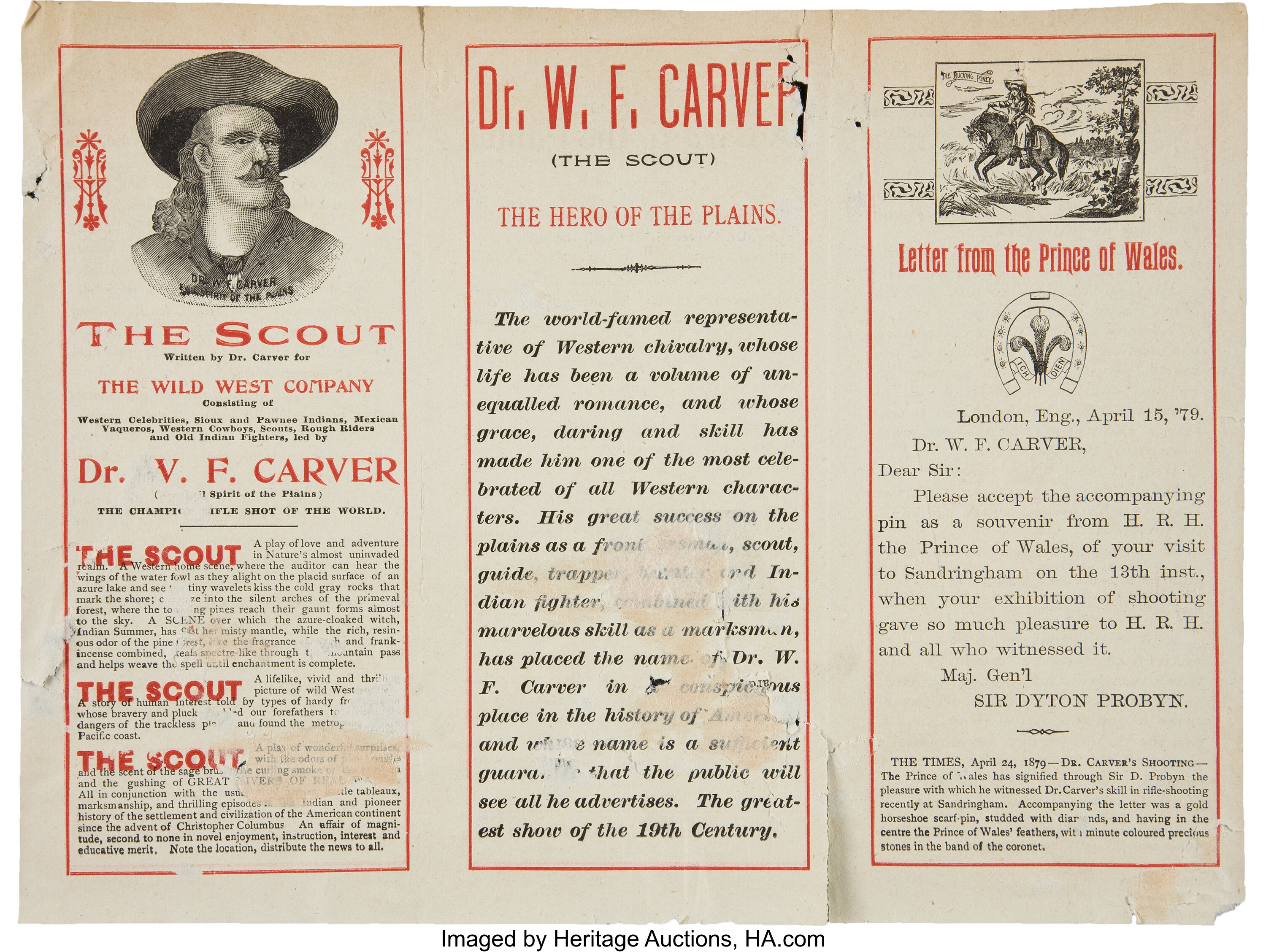 "Doc" Carver Performance Advertisements.... (Total: 2 Items) | Lot ...