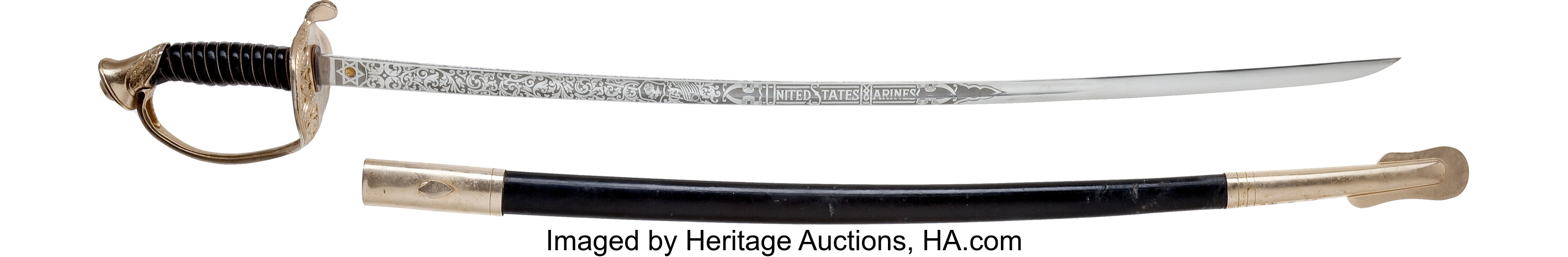 Regulation USMC NCO's Sword ... Edged Weapons Swords | Lot #53193 ...