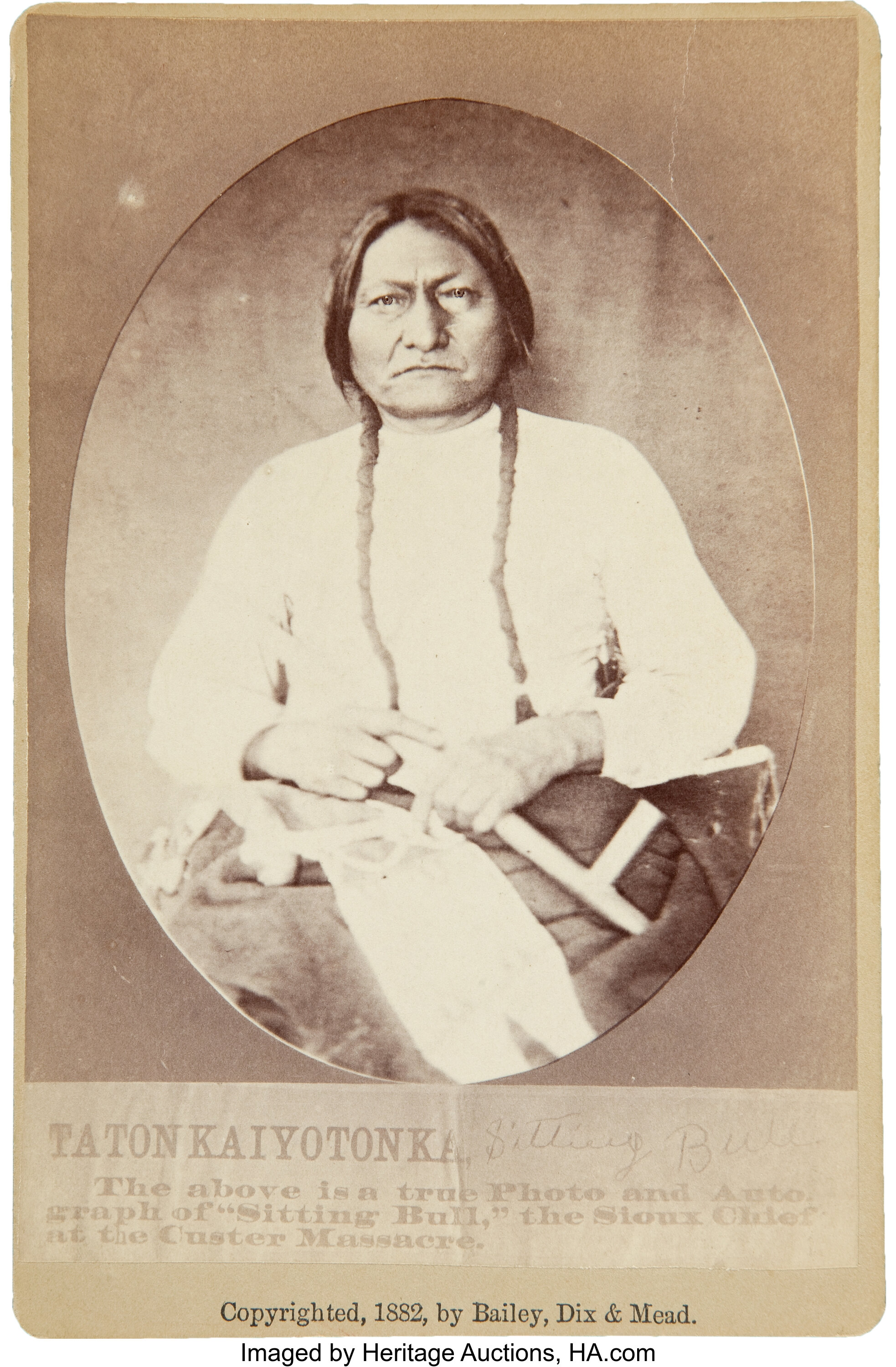 Sioux Leader Sitting Bull (Taton Kaiyotonka): Classic Cabinet Card ...