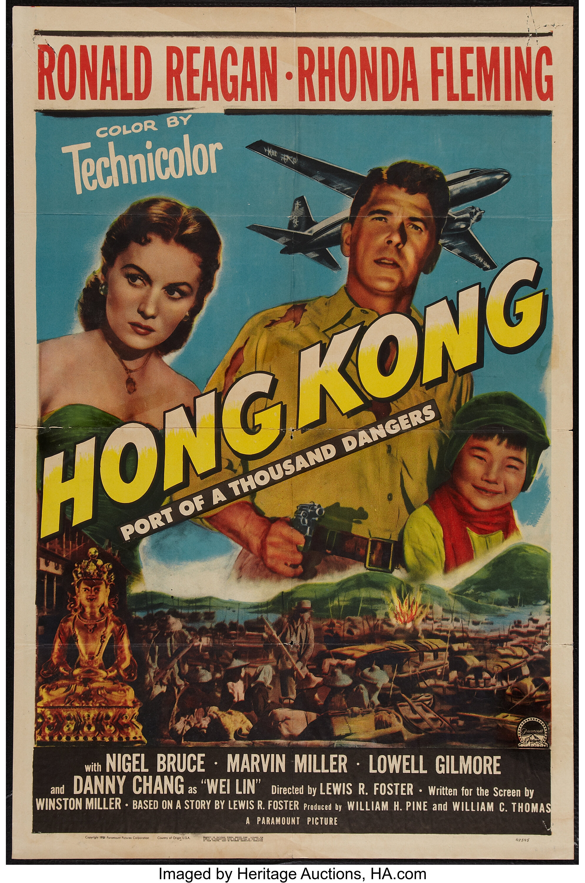 Hong Kong (Paramount, 1951). One Sheet (27" X 41"). Adventure ...