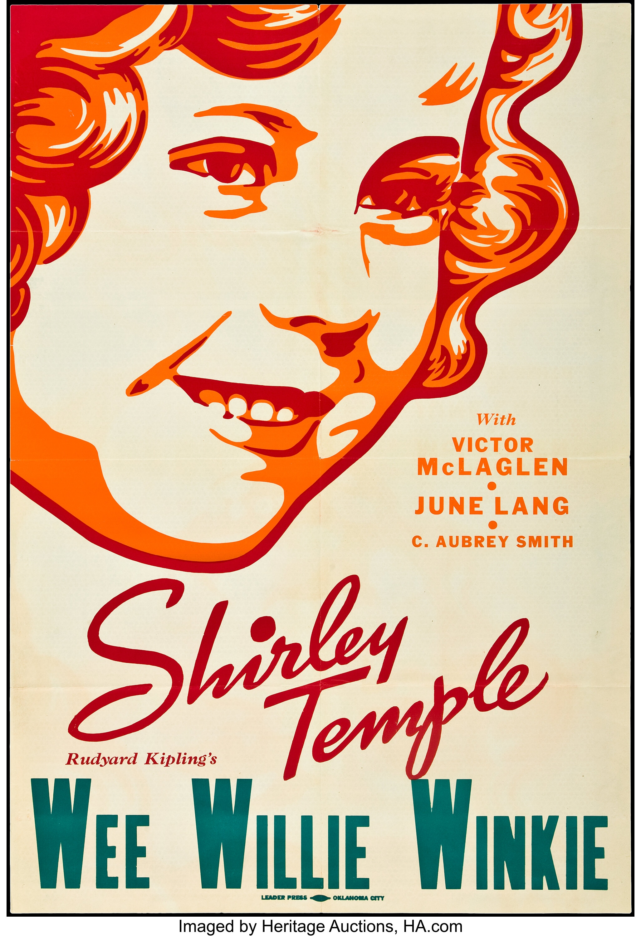 Wee Willie Winkie (20th Century Fox, 1937). Leader Press One Sheet ...