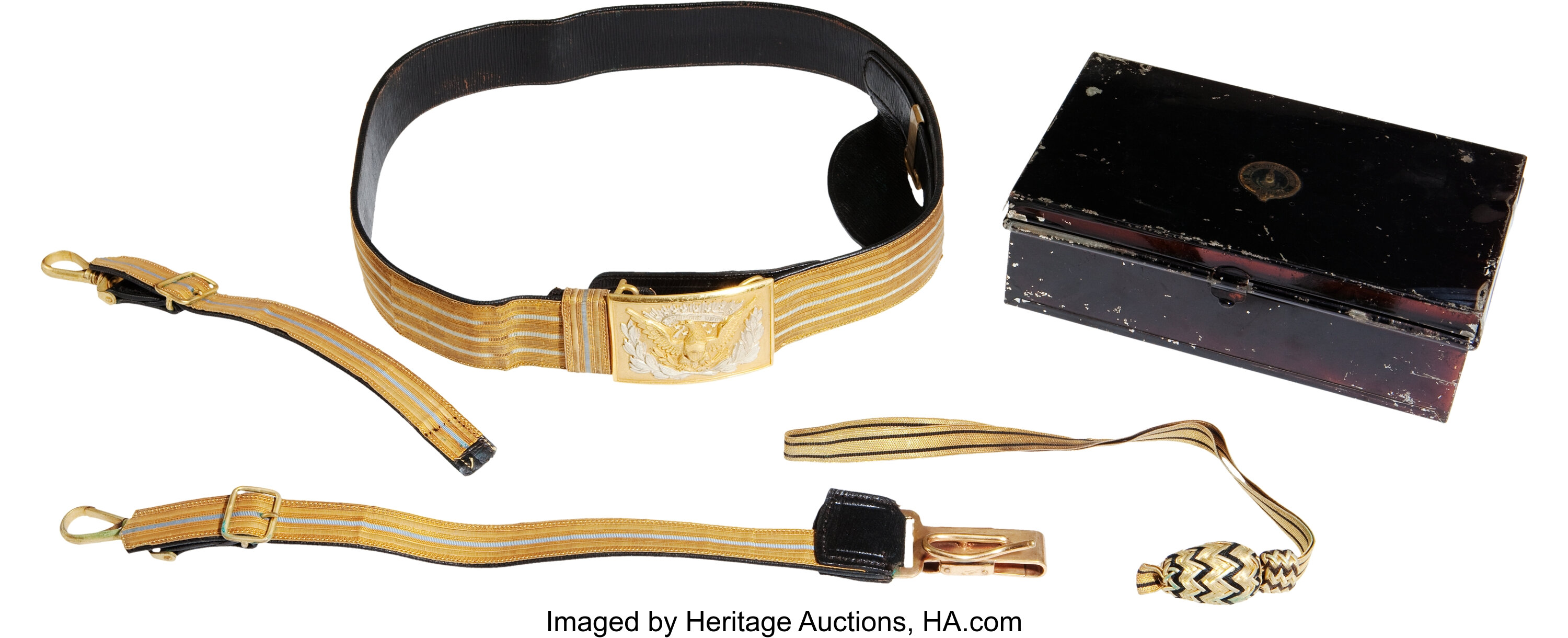 Boxed US Army Infantry Officer's Sword Belt & Knot... Military & | Lot ...