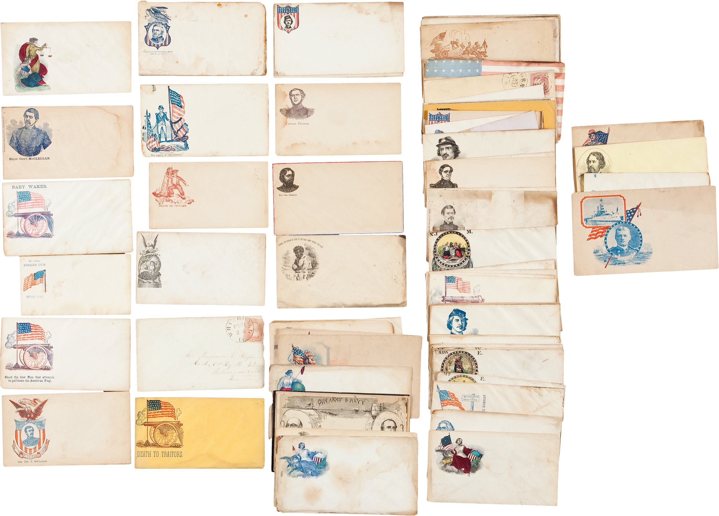 Group of 86 Civil War Patriotic Envelopes... Military & Patriotic | Lot ...