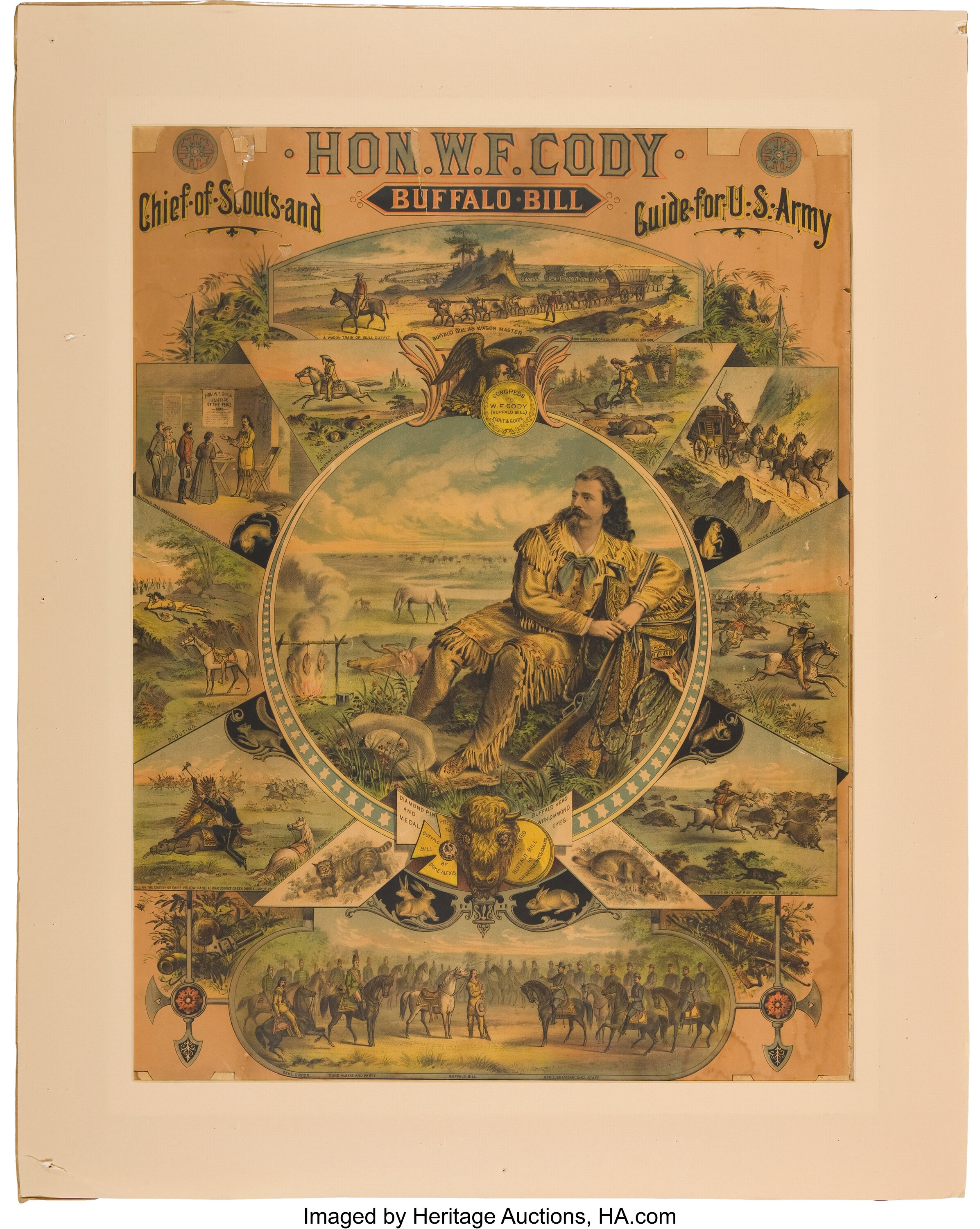 William F. "Buffalo Bill" Cody: A Rare and Colorful Early | Lot #44089 ...