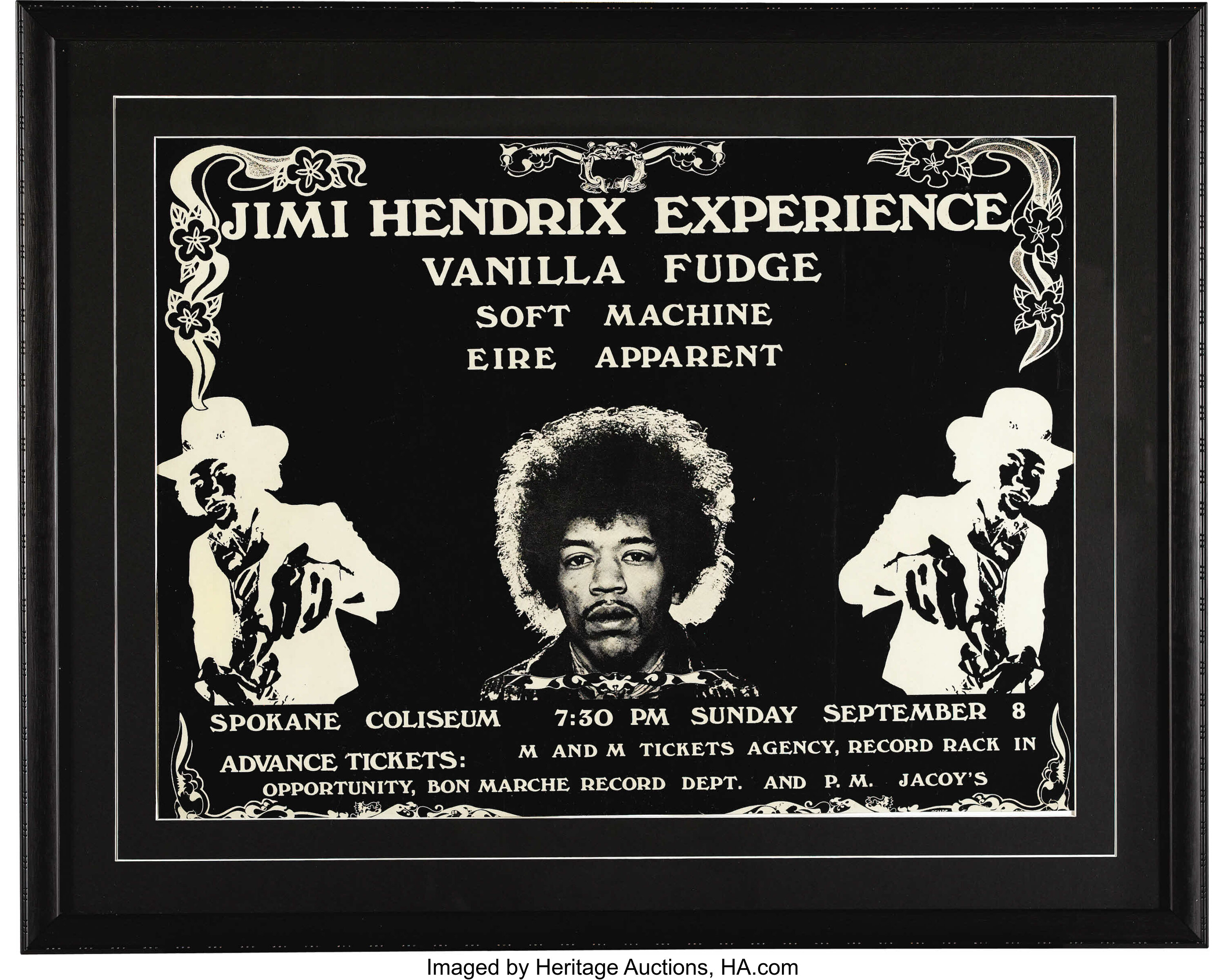 Jimi Hendrix Experience Spokane Coliseum Concert Poster (1968). | Lot ...
