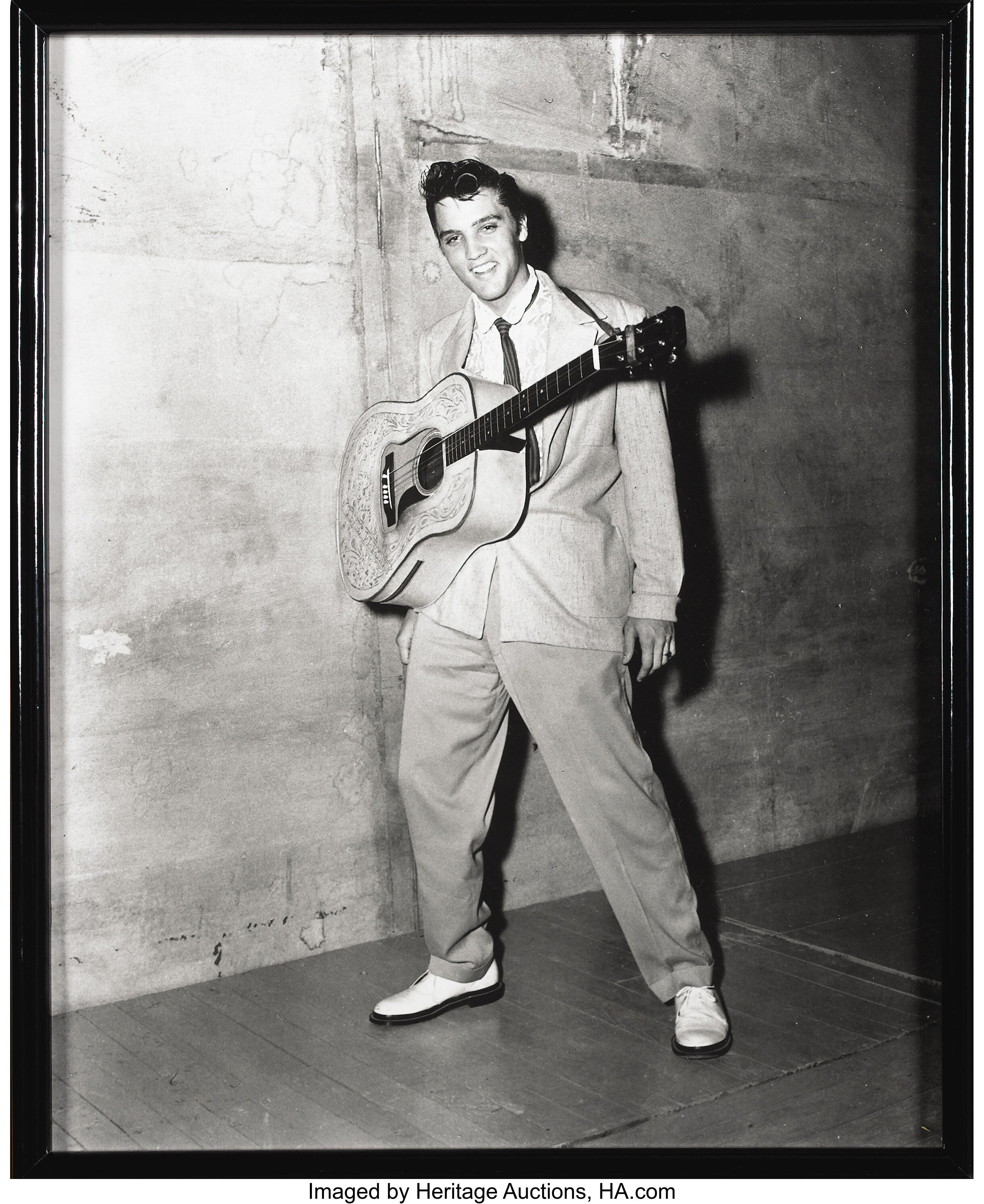 Elvis Vintage Backstage Photo. A very nice, rare b&w photo of | Lot ...