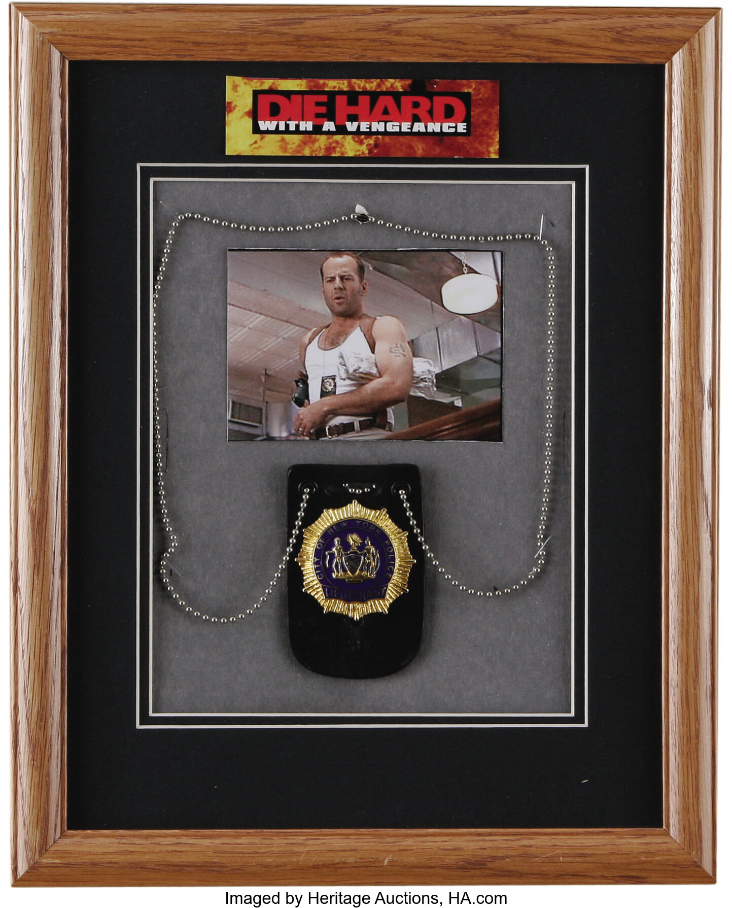 Bruce Willis Screen Worn "Die Hard" Badge. Prop NYPD detective | Lot ...