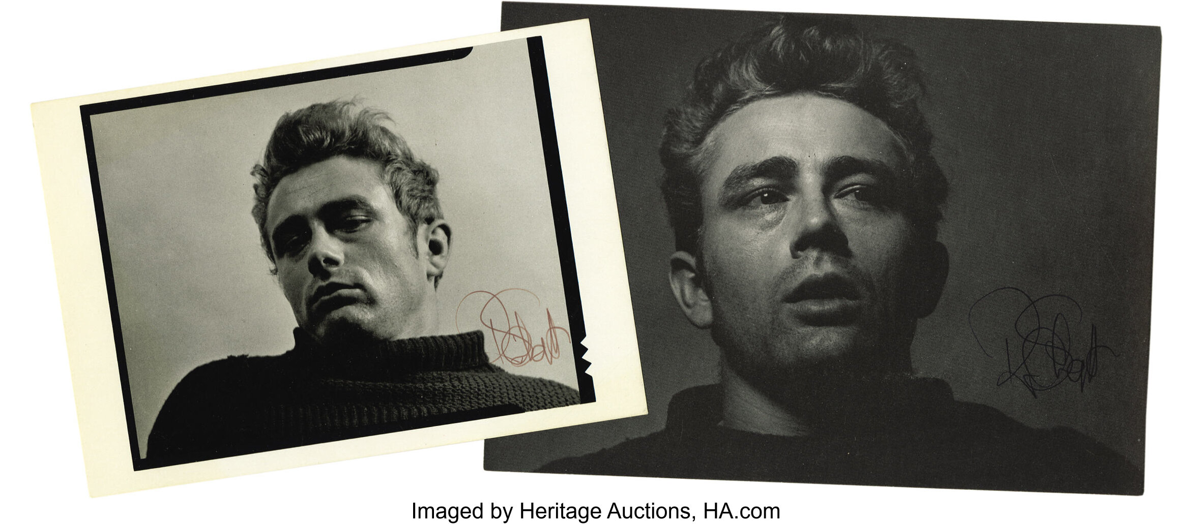 James Dean Postcards Signed by Roy Schatt. Two b&w postcards | Lot ...
