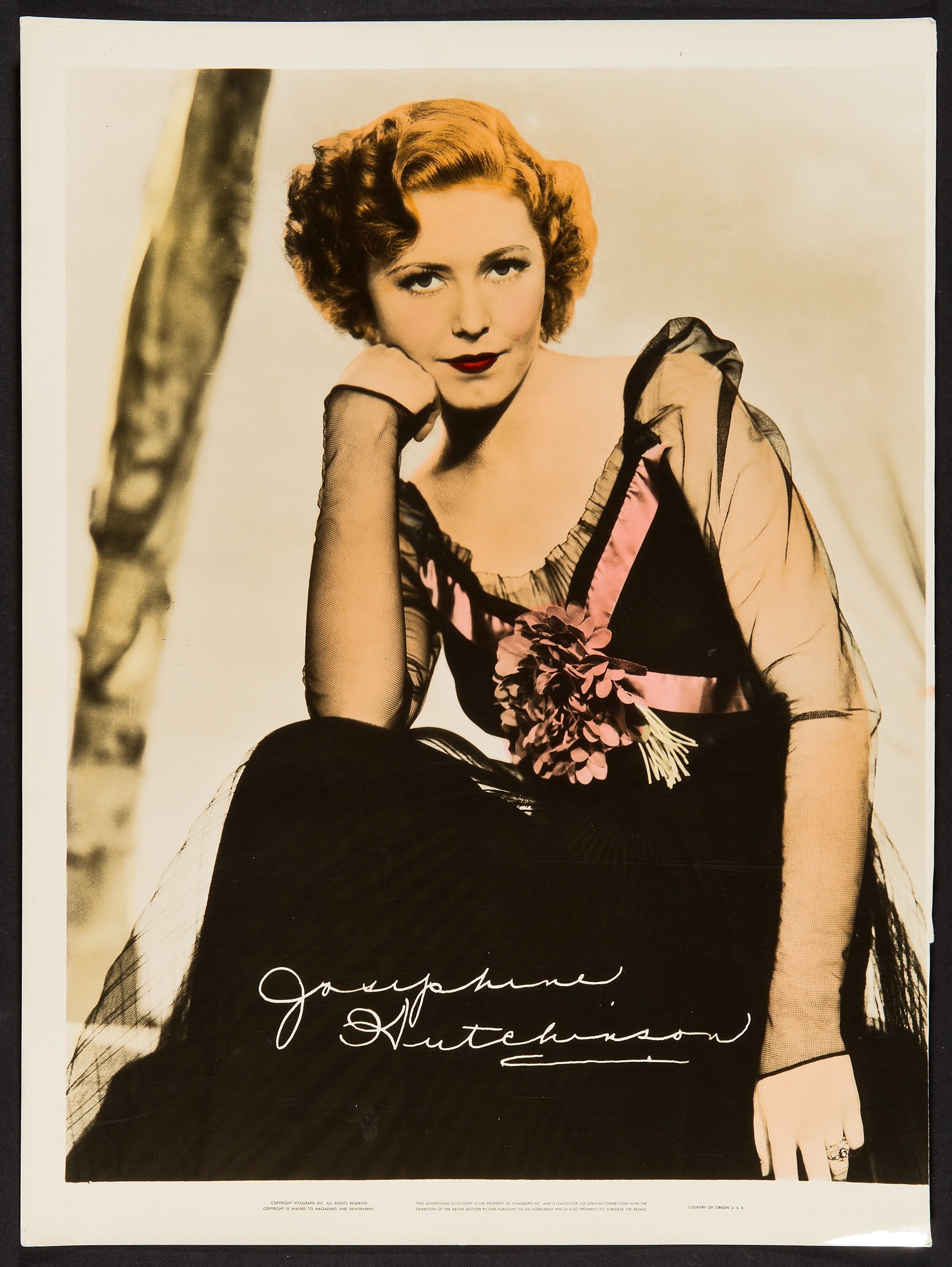 Josephine Hutchinson (1930s). Color Glos Portrait Photo (10.5" X | Lot ...