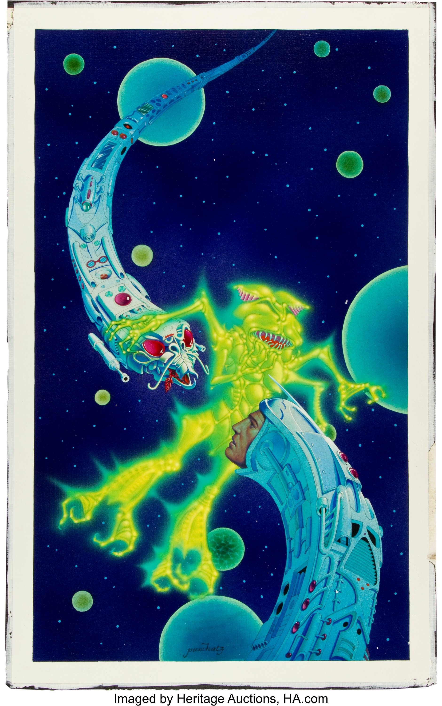 Don Ivan Punchatz Surreal Space Scene Illustration Original Art | Lot ...