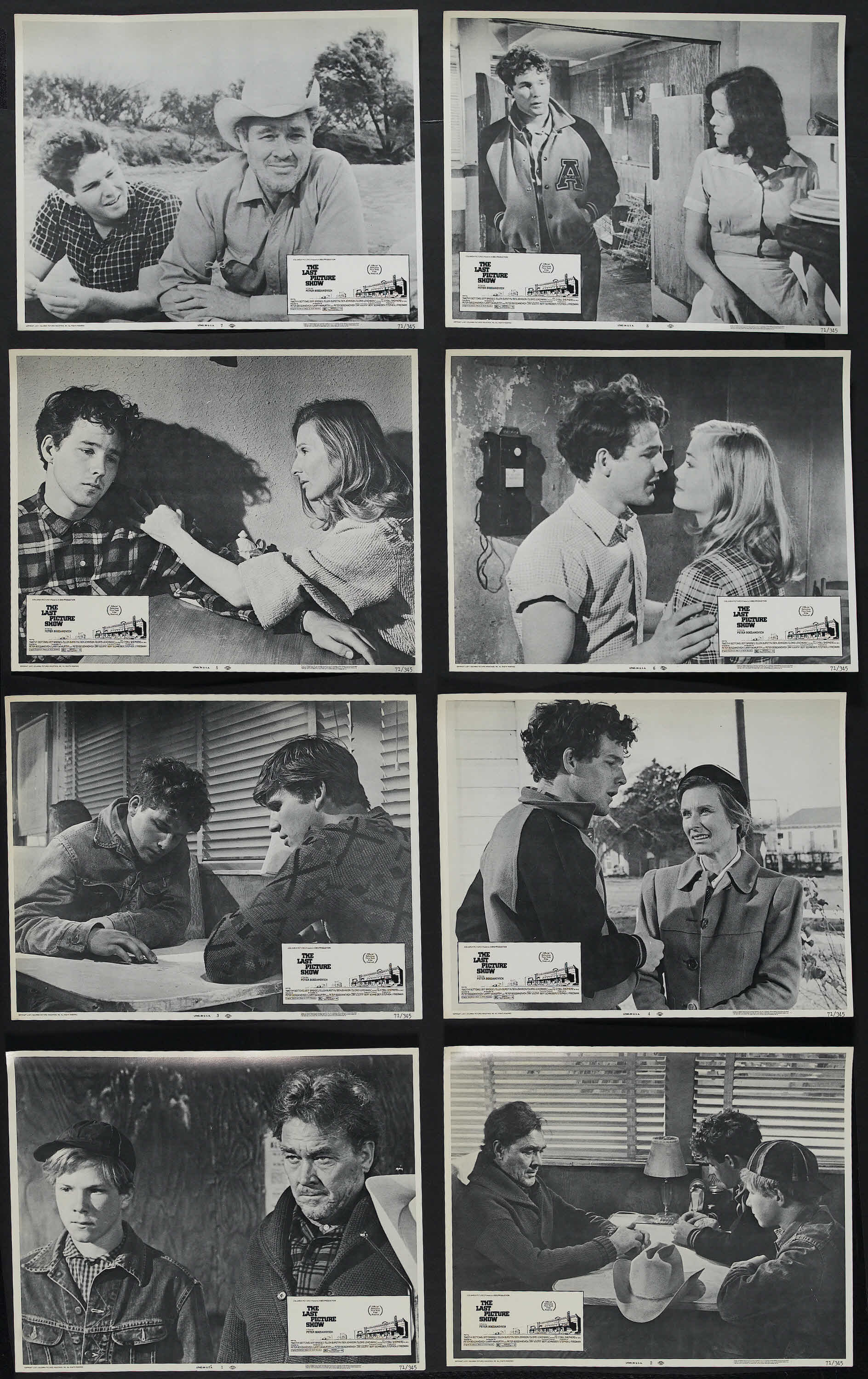 The Last Picture Show (Columbia, 1971). Lobby Card Set of 8 (11" X ...