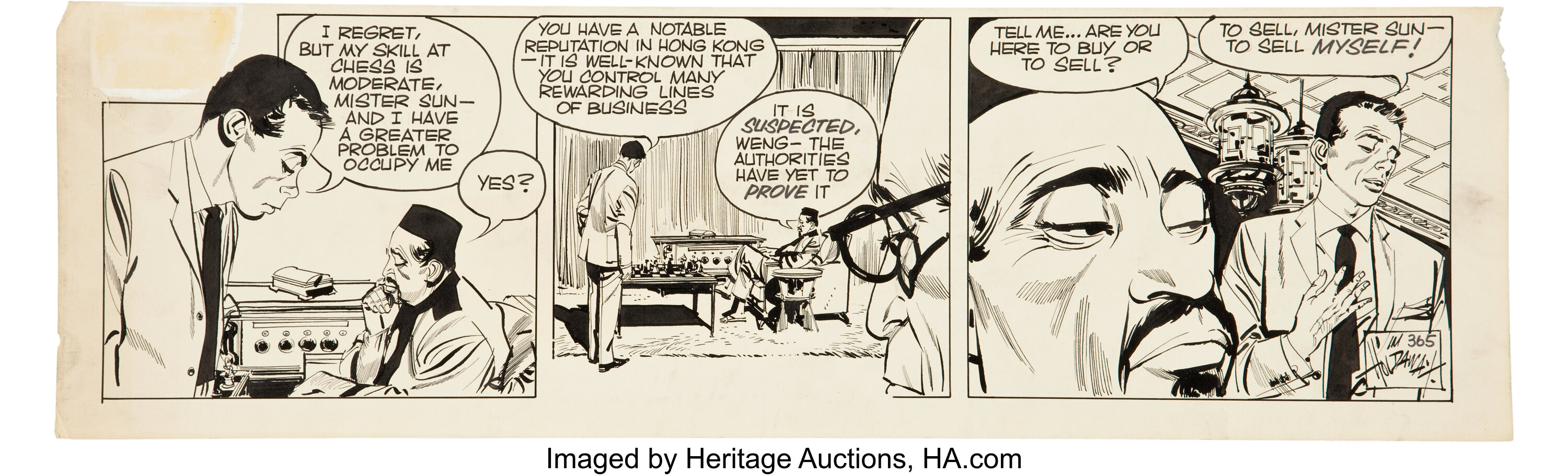 Jim Holdaway Modesty Blaise Daily Comic Strip #365 Original Art | Lot ...