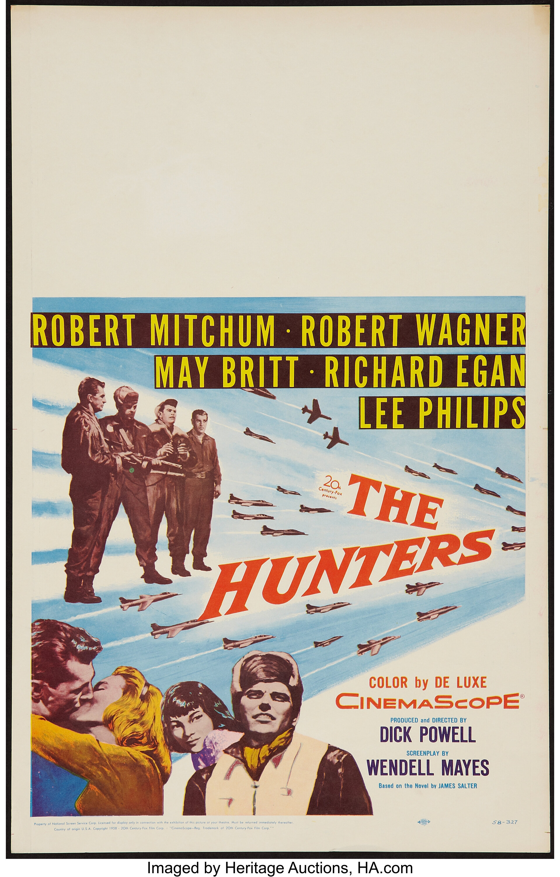 The Hunters (20th Century Fox, 1958). Window Card (14" X 22"). | Lot ...