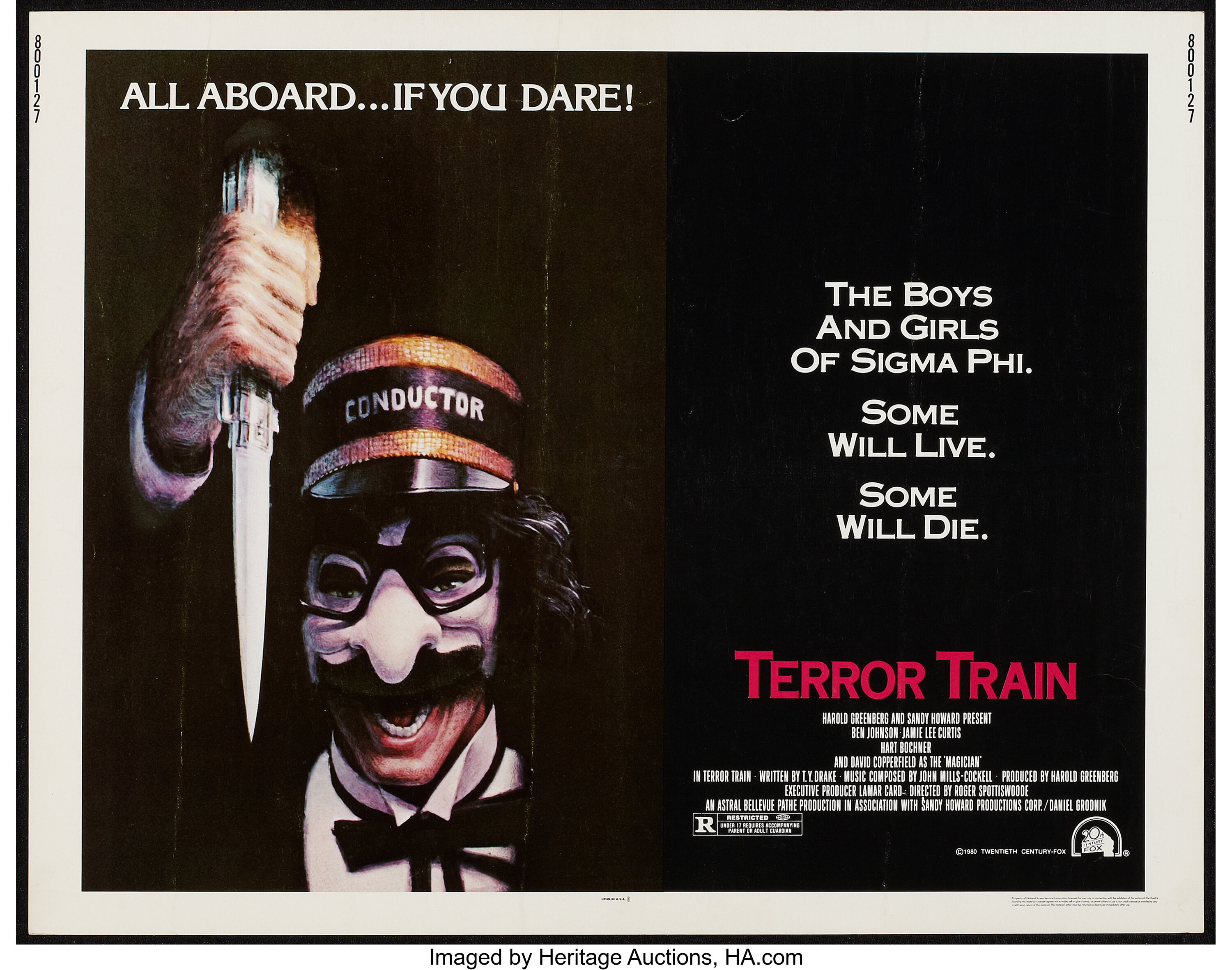 Terror Train (20th Century Fox, 1980). Half Sheet (22" X 28"). | Lot ...