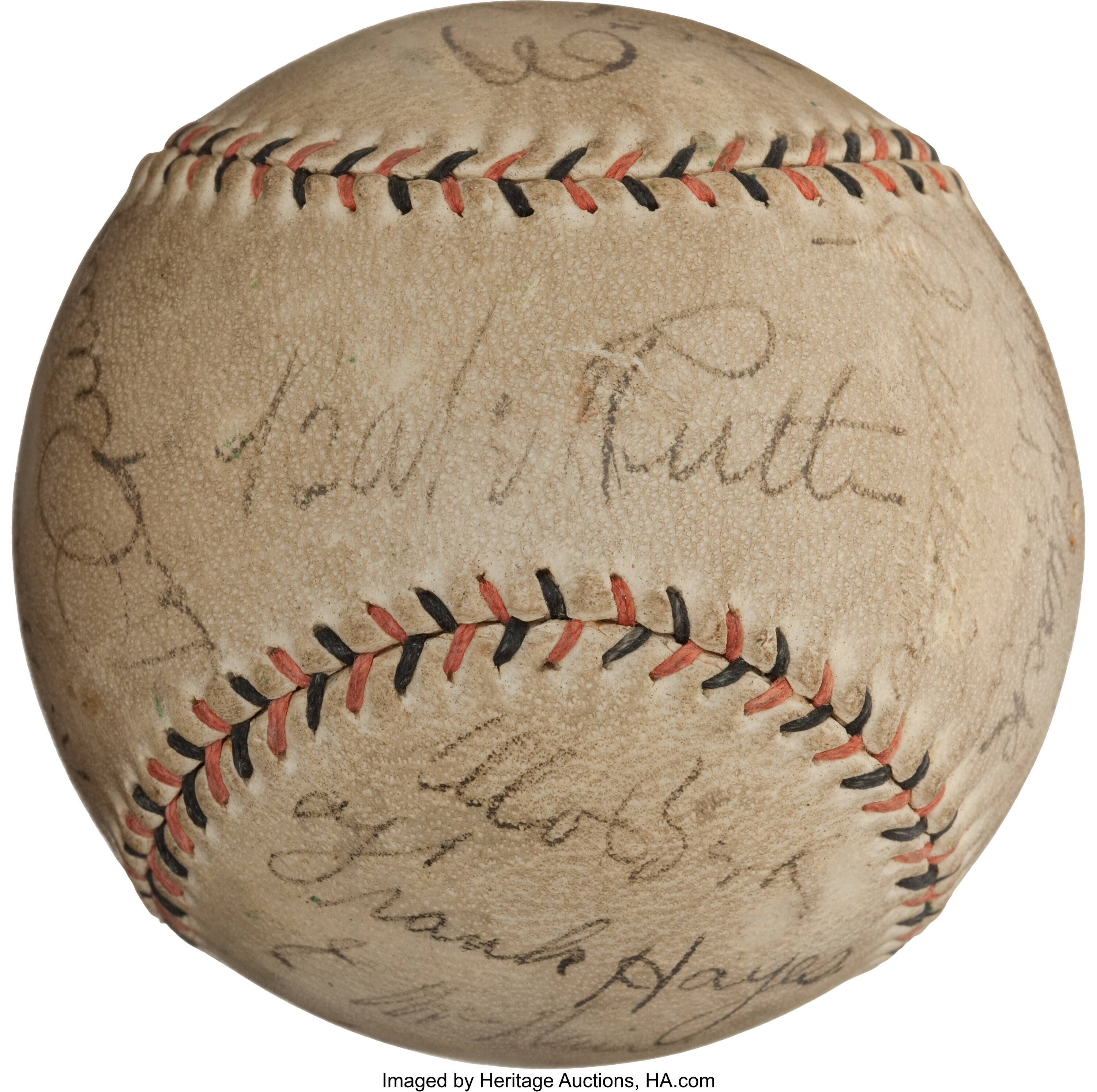 1934 Tour of Japan Team Signed Baseball.... Autographs Baseballs | Lot ...