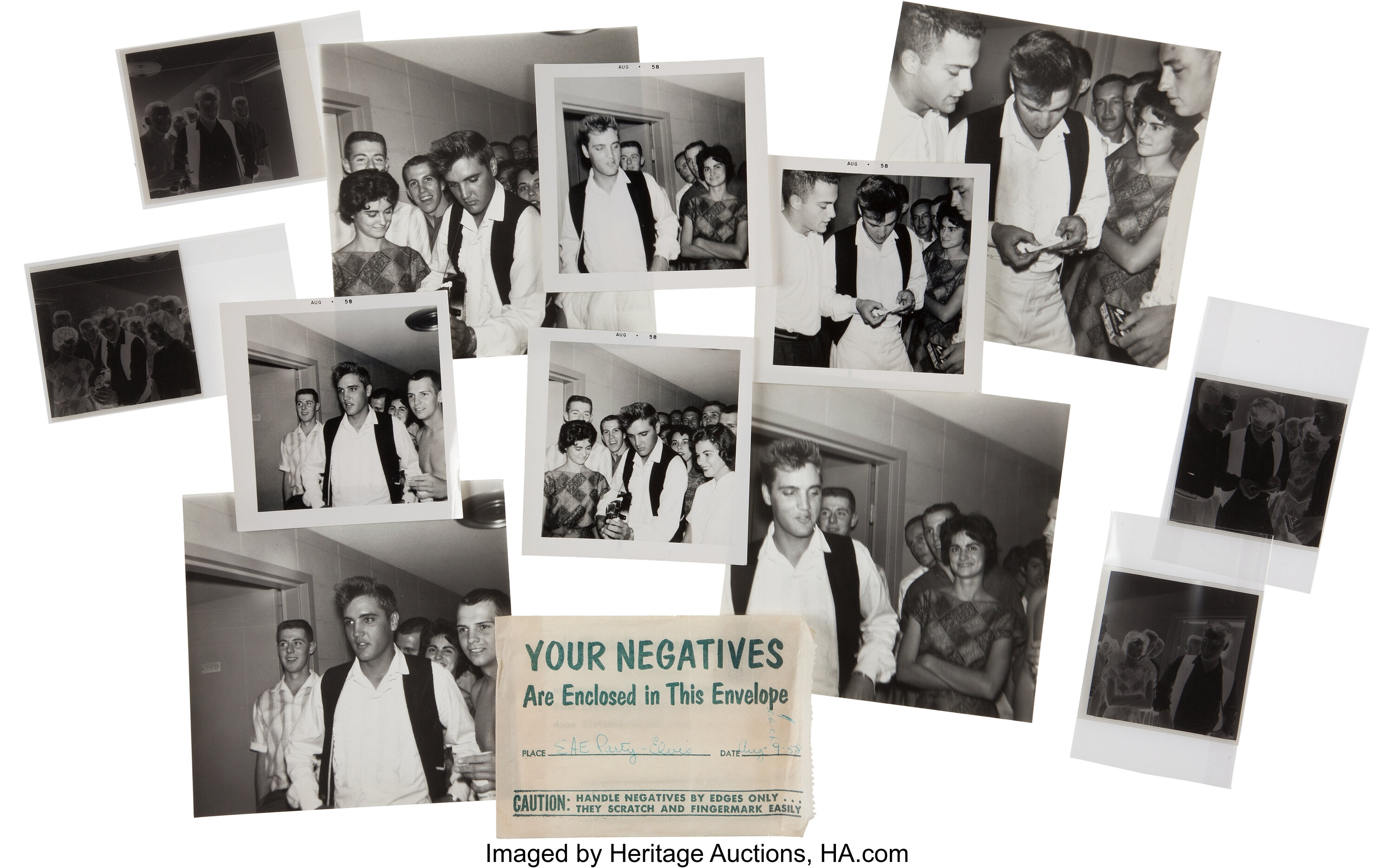 Elvis Presley Four Vintage Photographs with Negatives and all | Lot ...