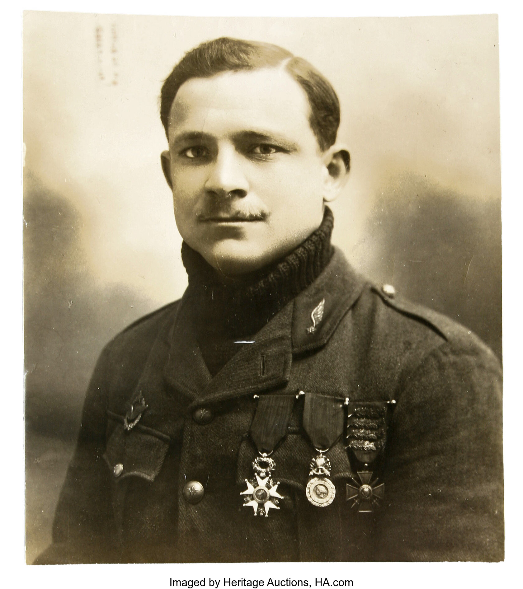 Two Photographs of WWI American Aces, as follows: Gervais Raoul | Lot ...