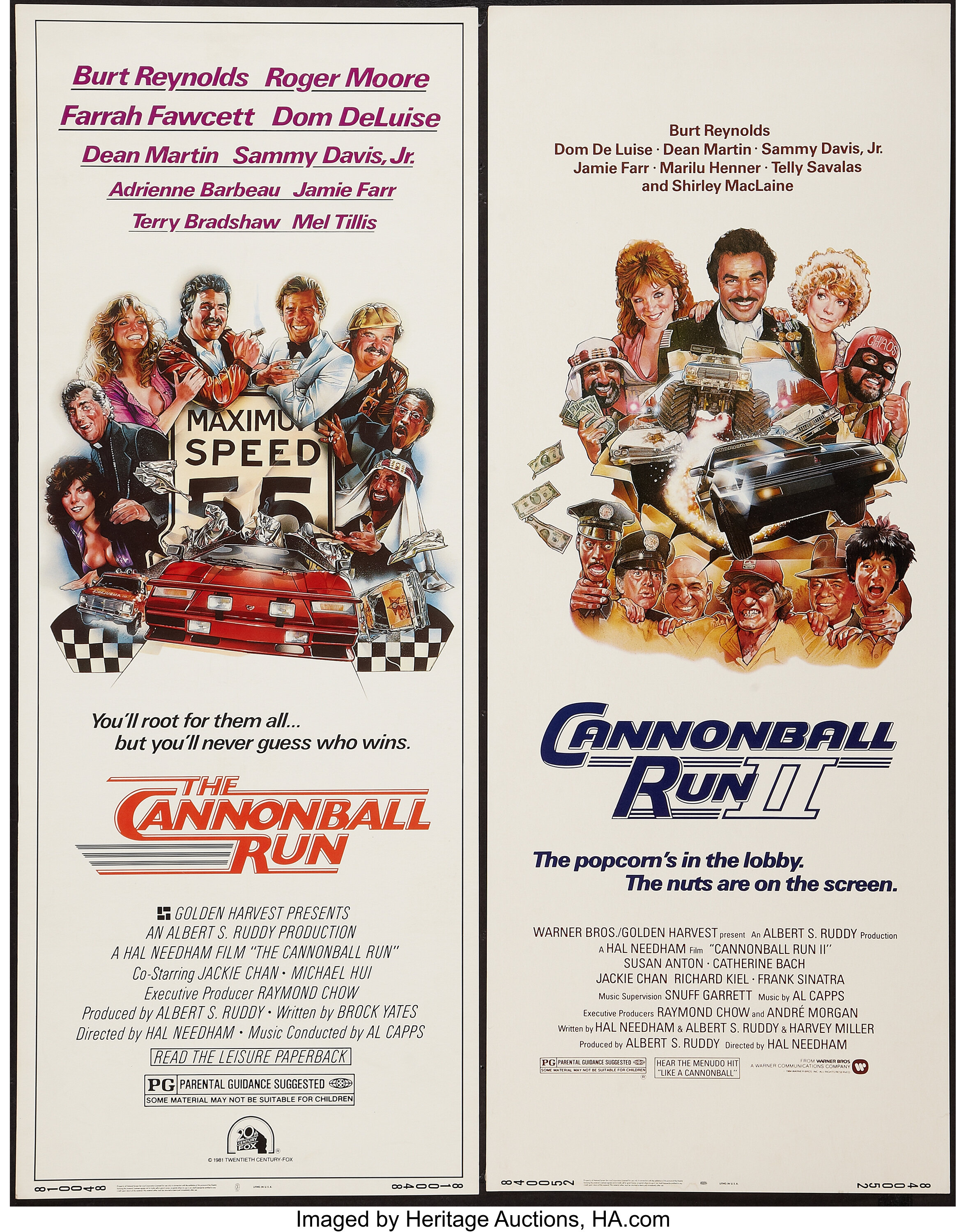 The Cannonball Run and Others Lot (20th Century Fox, 1981). Inserts ...