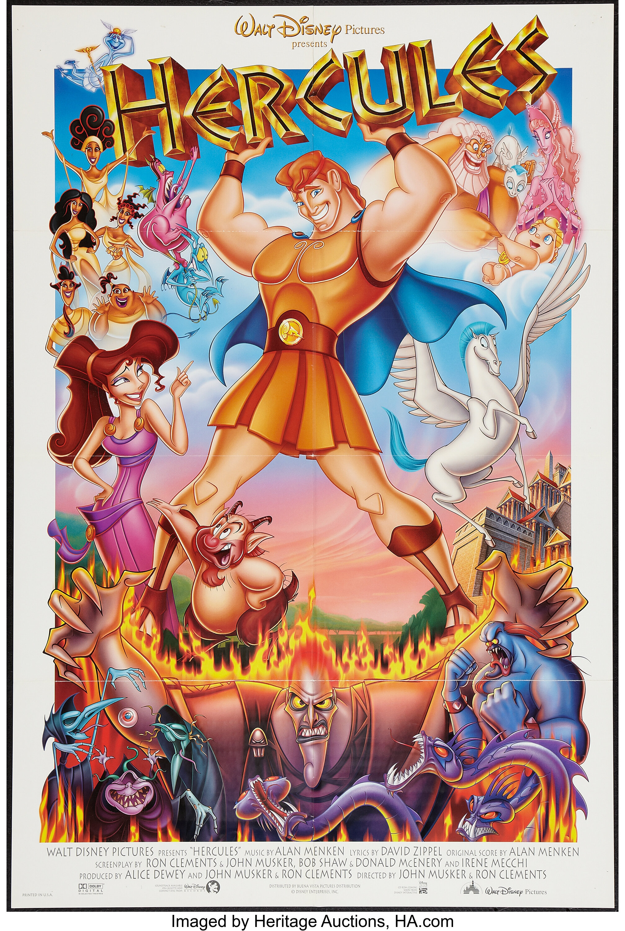 Hercules (Buena Vista, 1997). One Sheet (27" X 40") DS. Animation ...