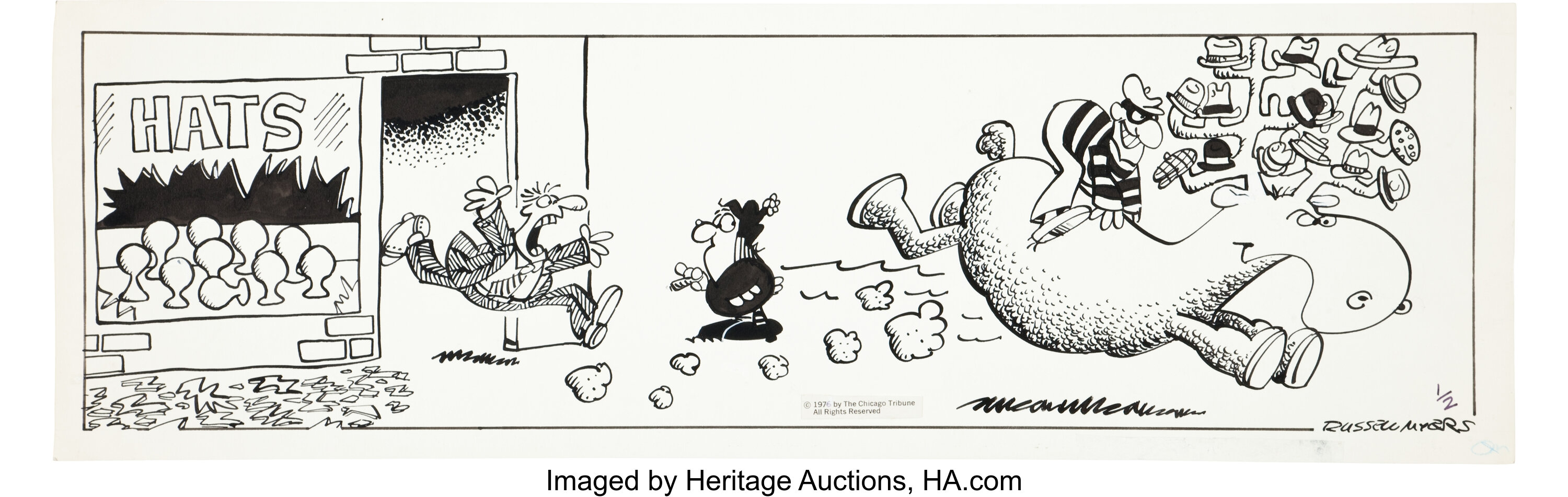 Russell Myers Broom-Hilda Daily Comic Strip Original Art dated | Lot ...