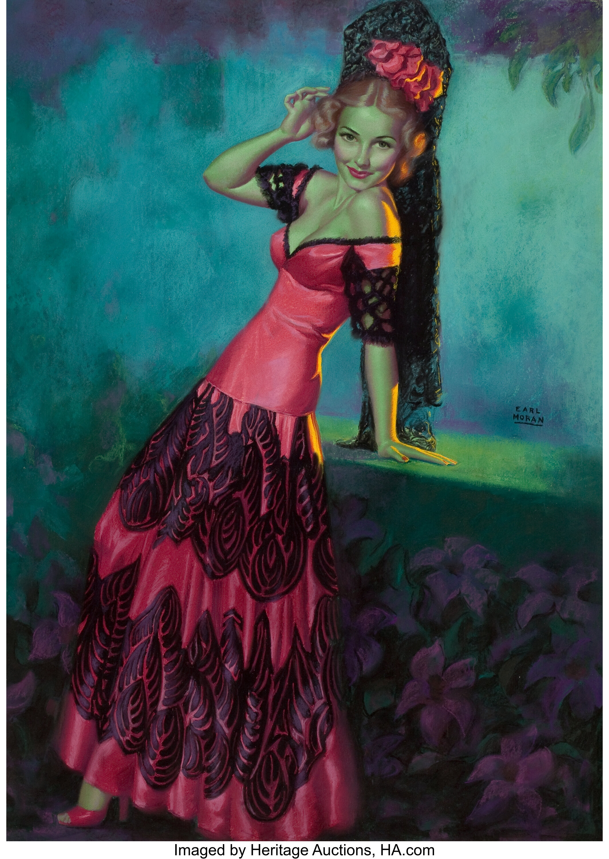 EARL MORAN (American, 1893-1984). Fiesta Queen, Brown & Bigelow | Lot ...