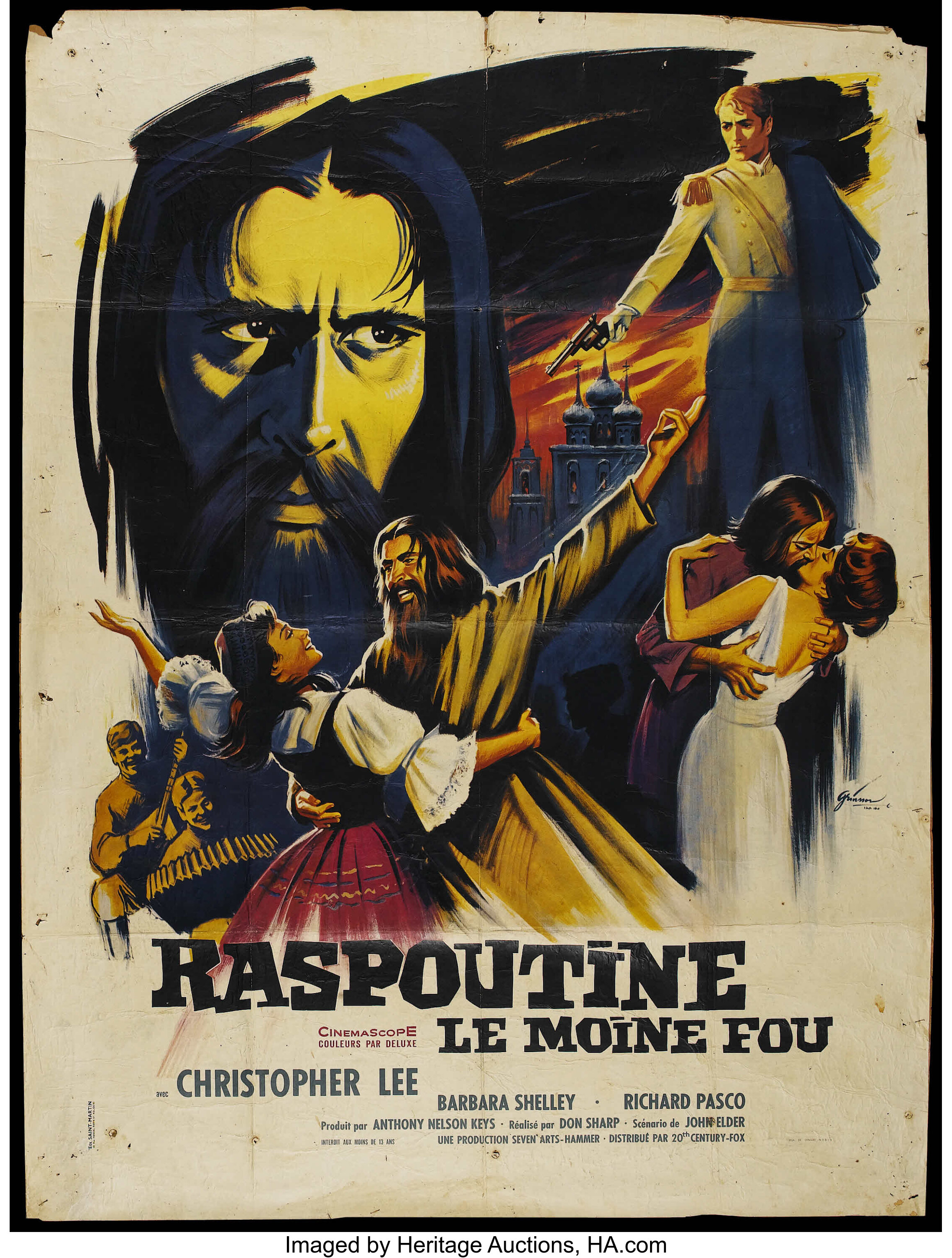 Rasputin: The Mad Monk (20th Century Fox, 1966). French Grande (47 ...