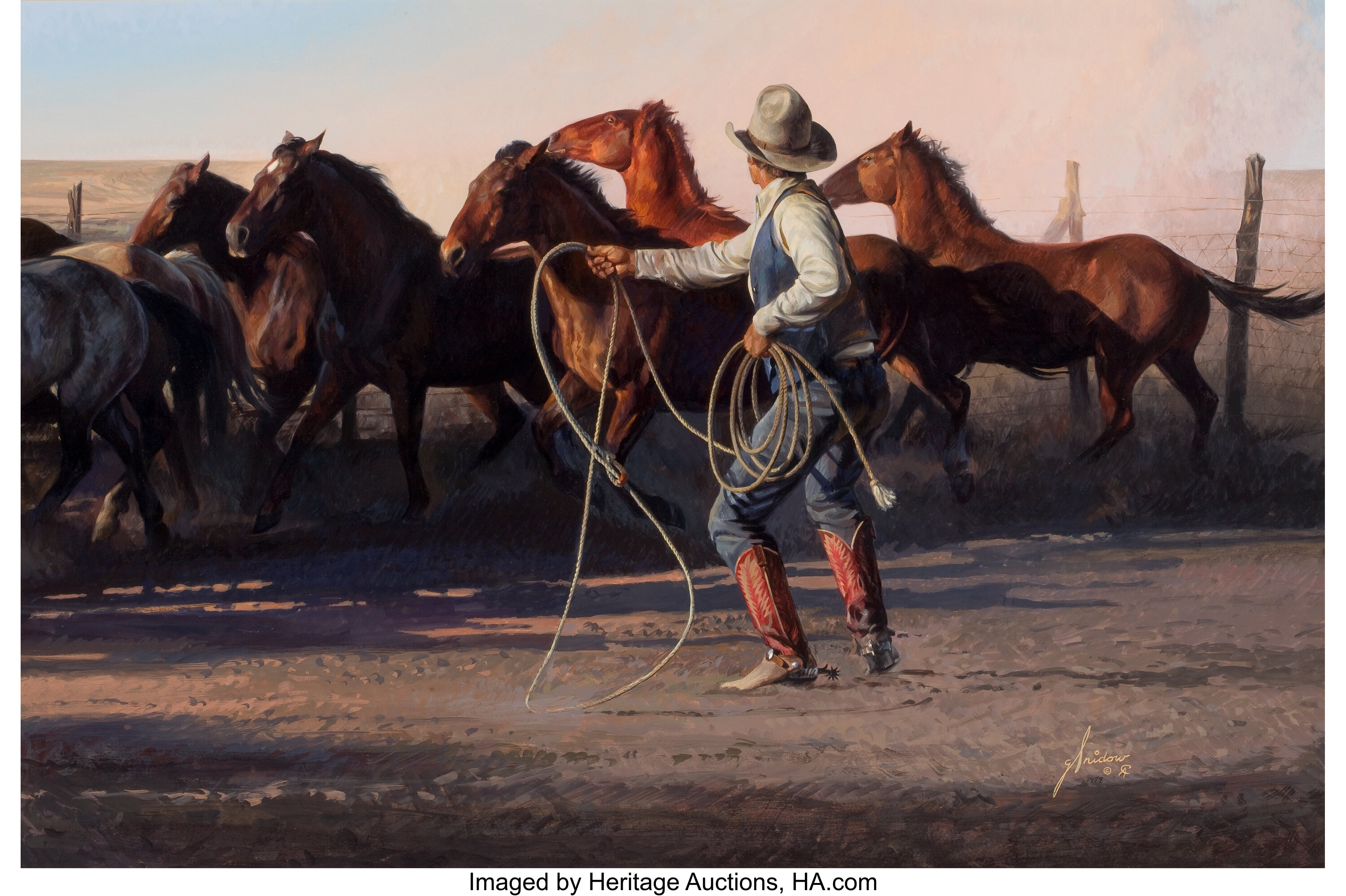 GORDON SNIDOW (American, b. 1936). Eyeing the Catch Hand, 1979. | Lot ...