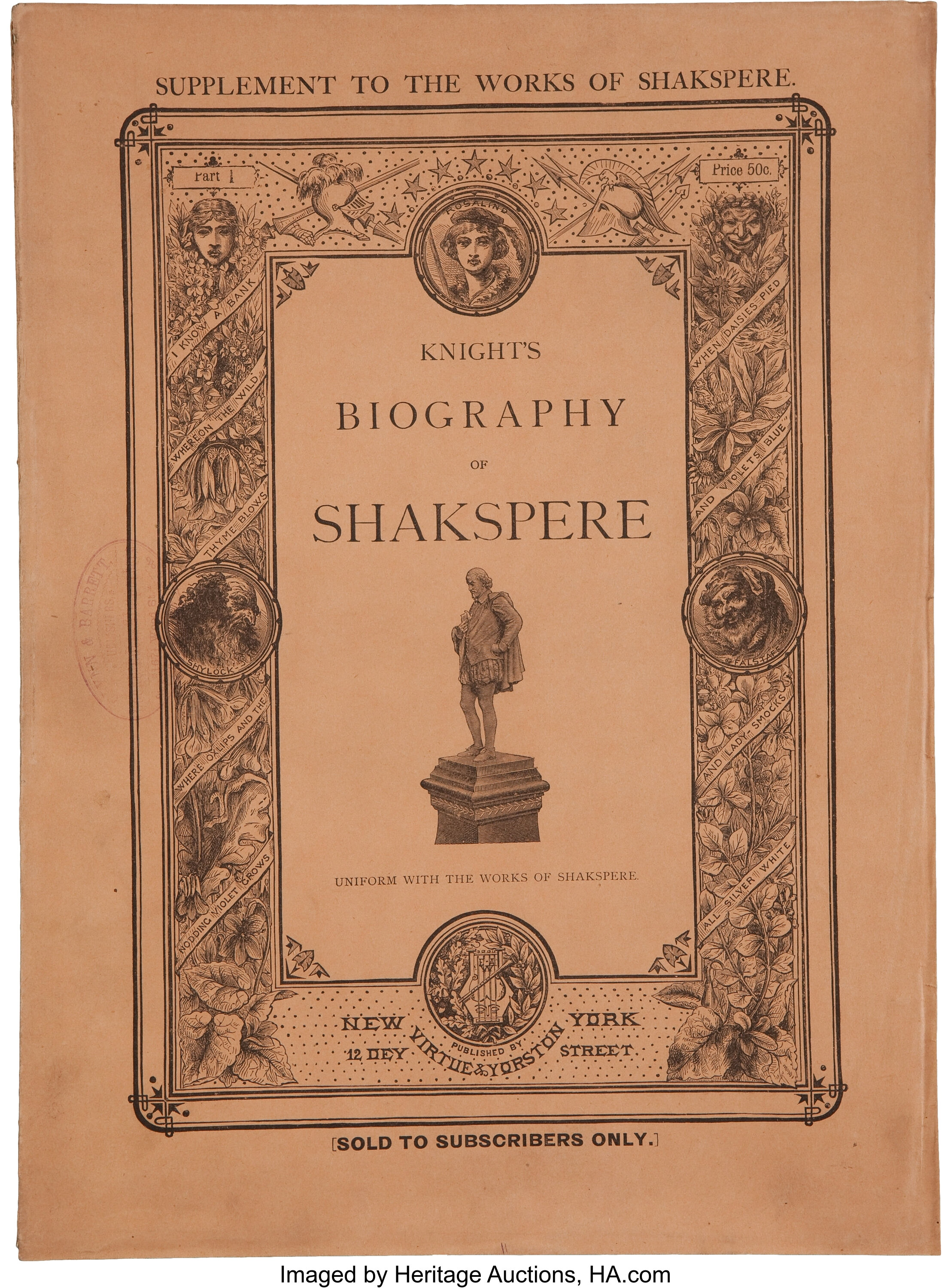 [Charles Knight, editor]. William Shakespeare. Works of | Lot #36315 ...
