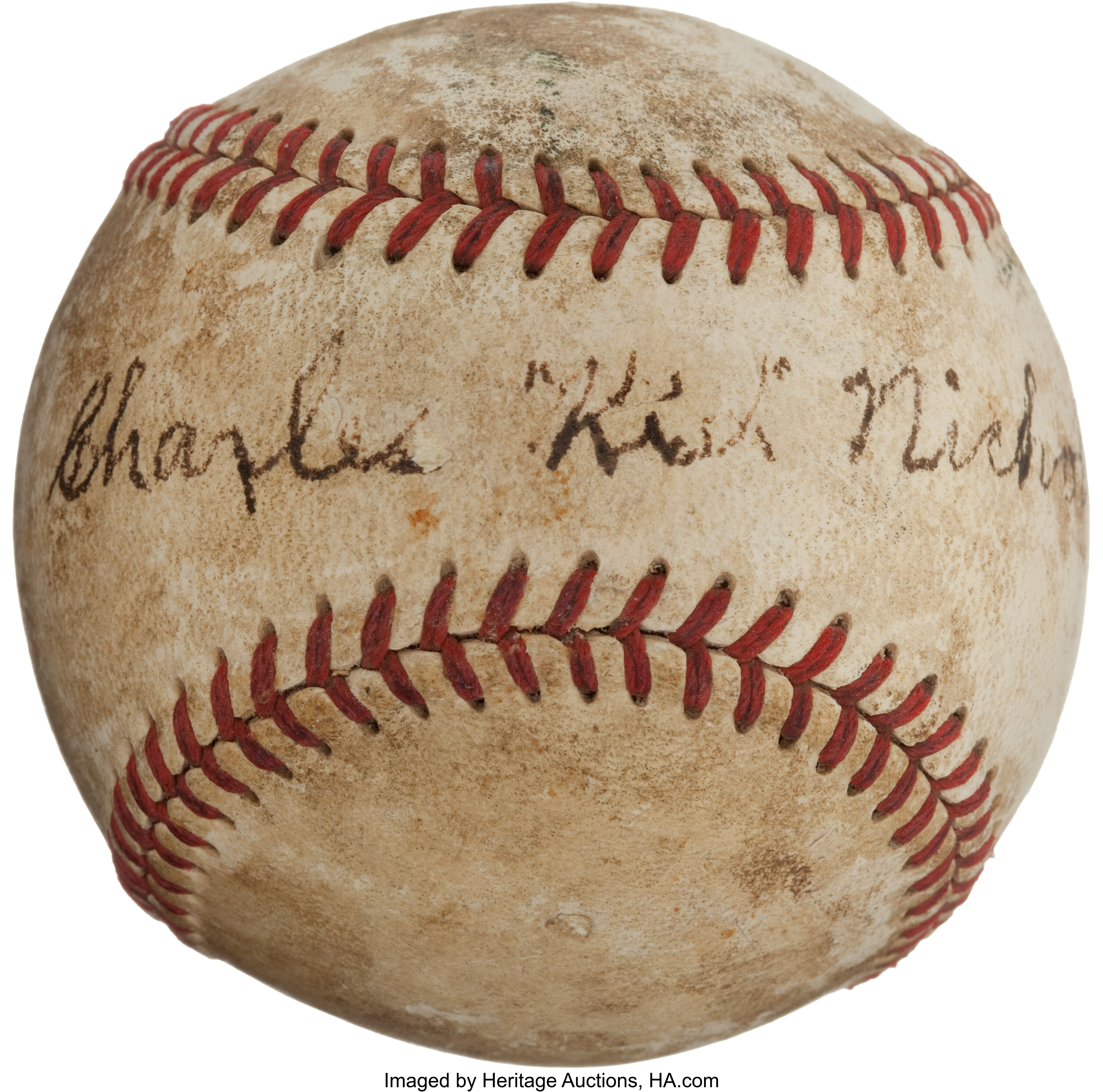 1950 Charles "Kid" Nichols Single Signed Baseball.... Baseball | Lot ...