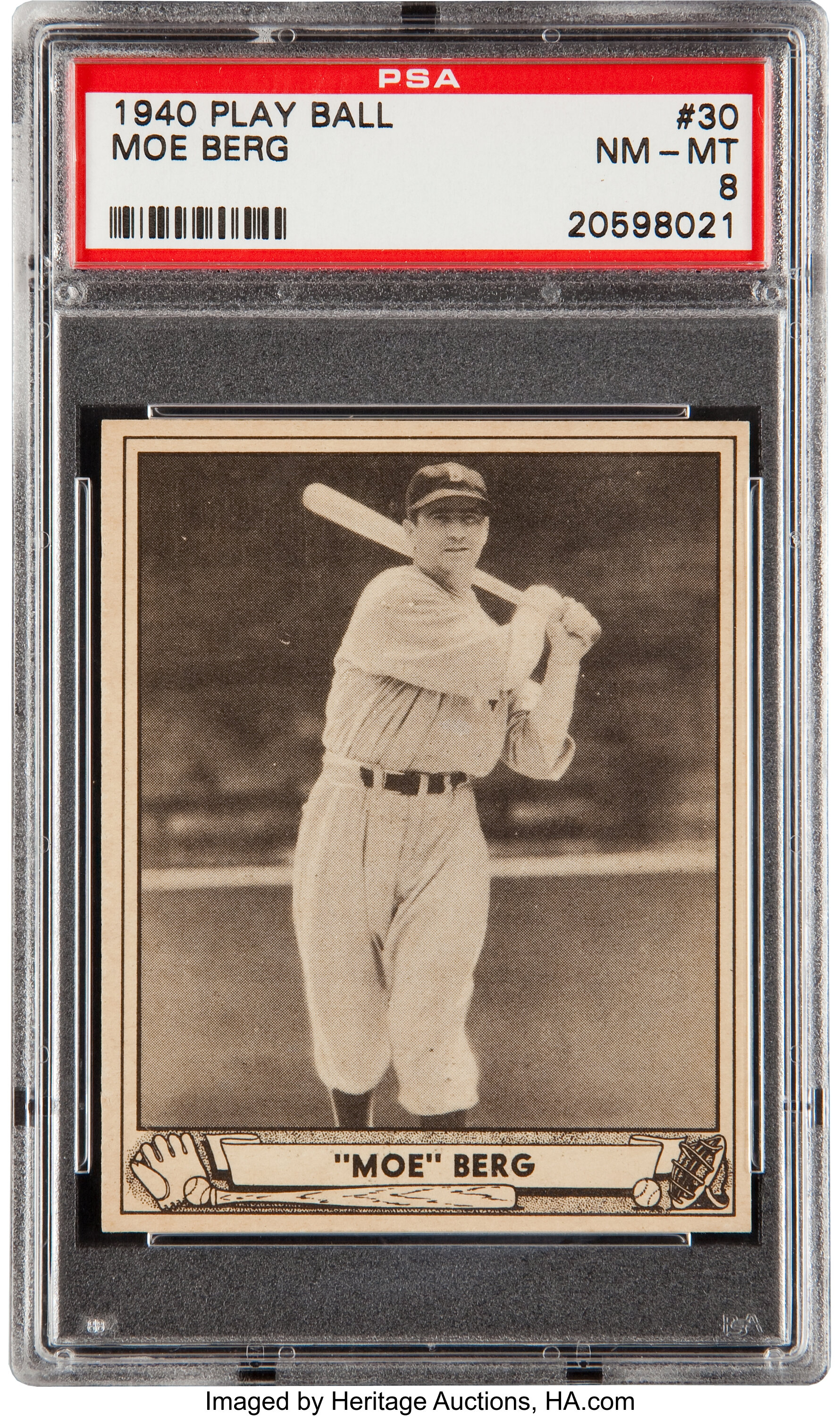1940 Play Ball Moe Berg #30 PSA NM-MT 8.... Baseball Cards Singles ...