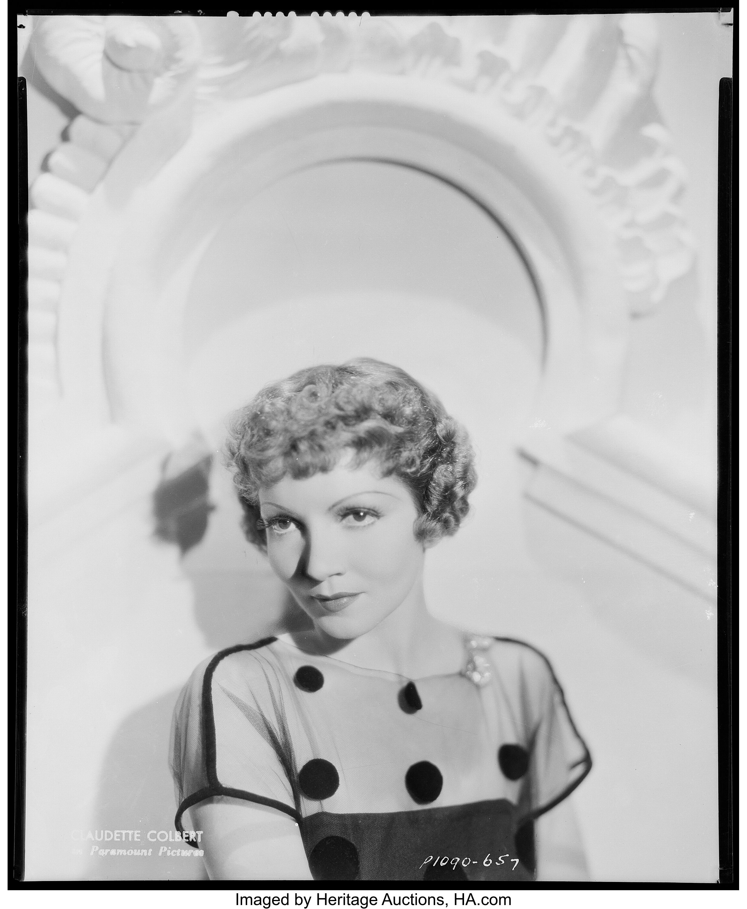 Claudette Colbert (Paramount, 1930s). Eastman Kodak Nitrate | Lot ...