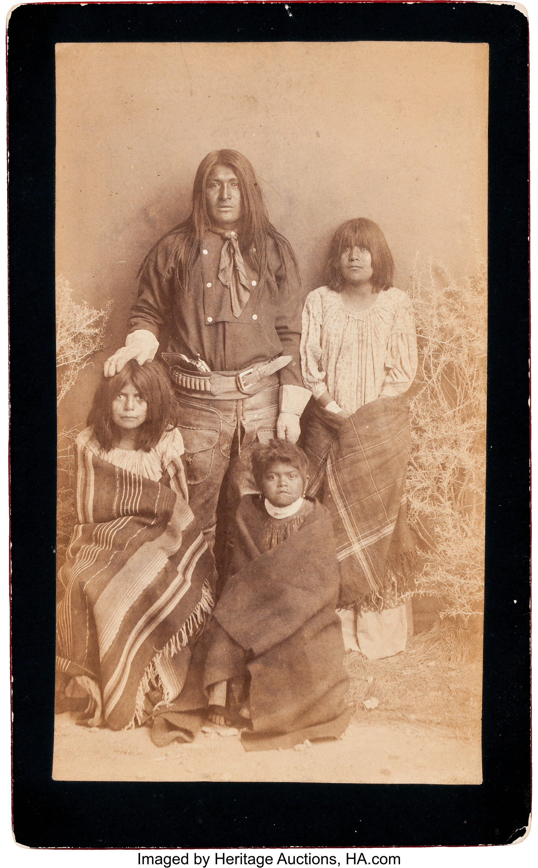 FRANK YUMA AND FAMILY, APACHE, BOUDOIR PHOTO BY A. FRANK RANDALL ...