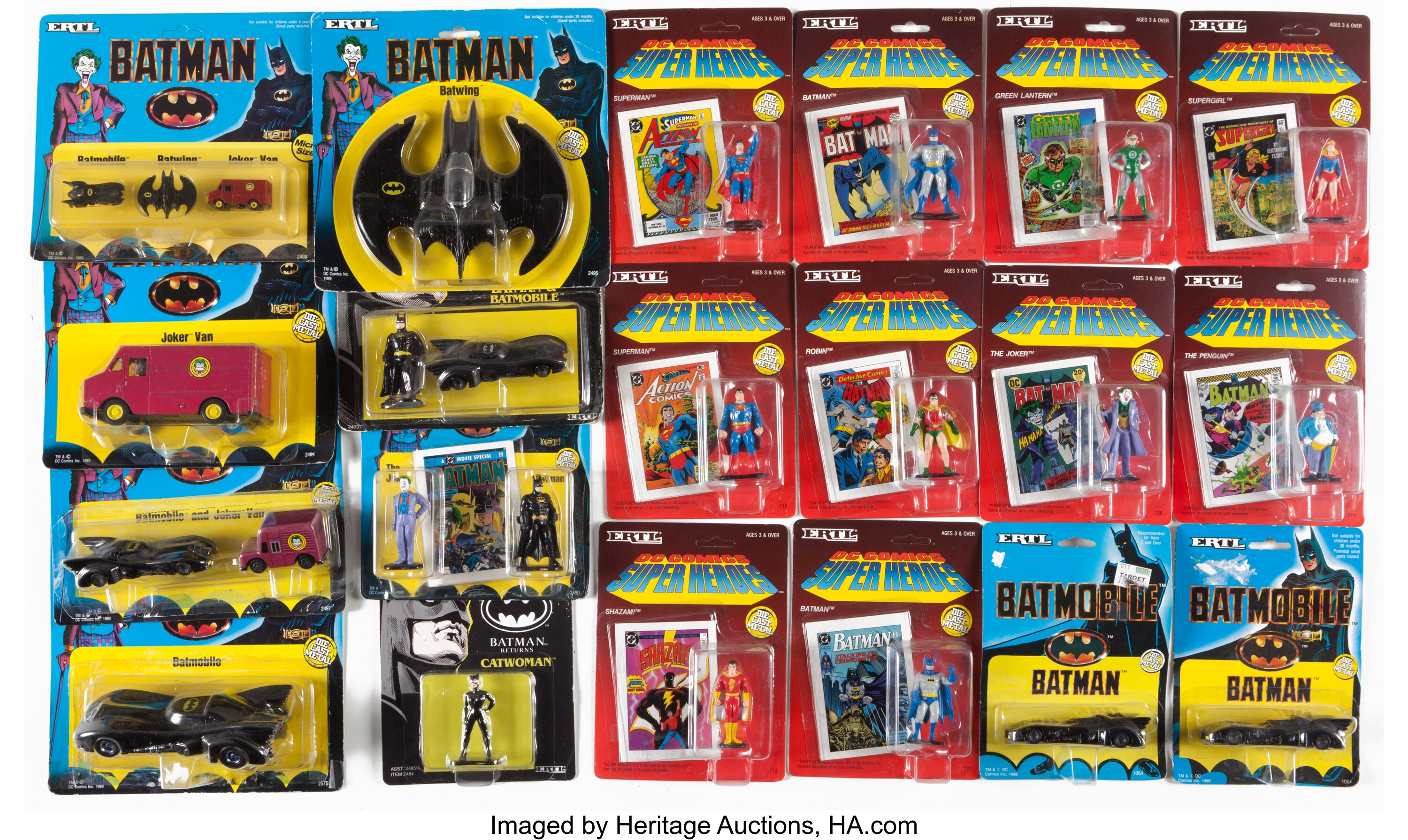Batman and DC Character Die-Cast Toy Group (Ertl, 1980s-90s).... | Lot ...