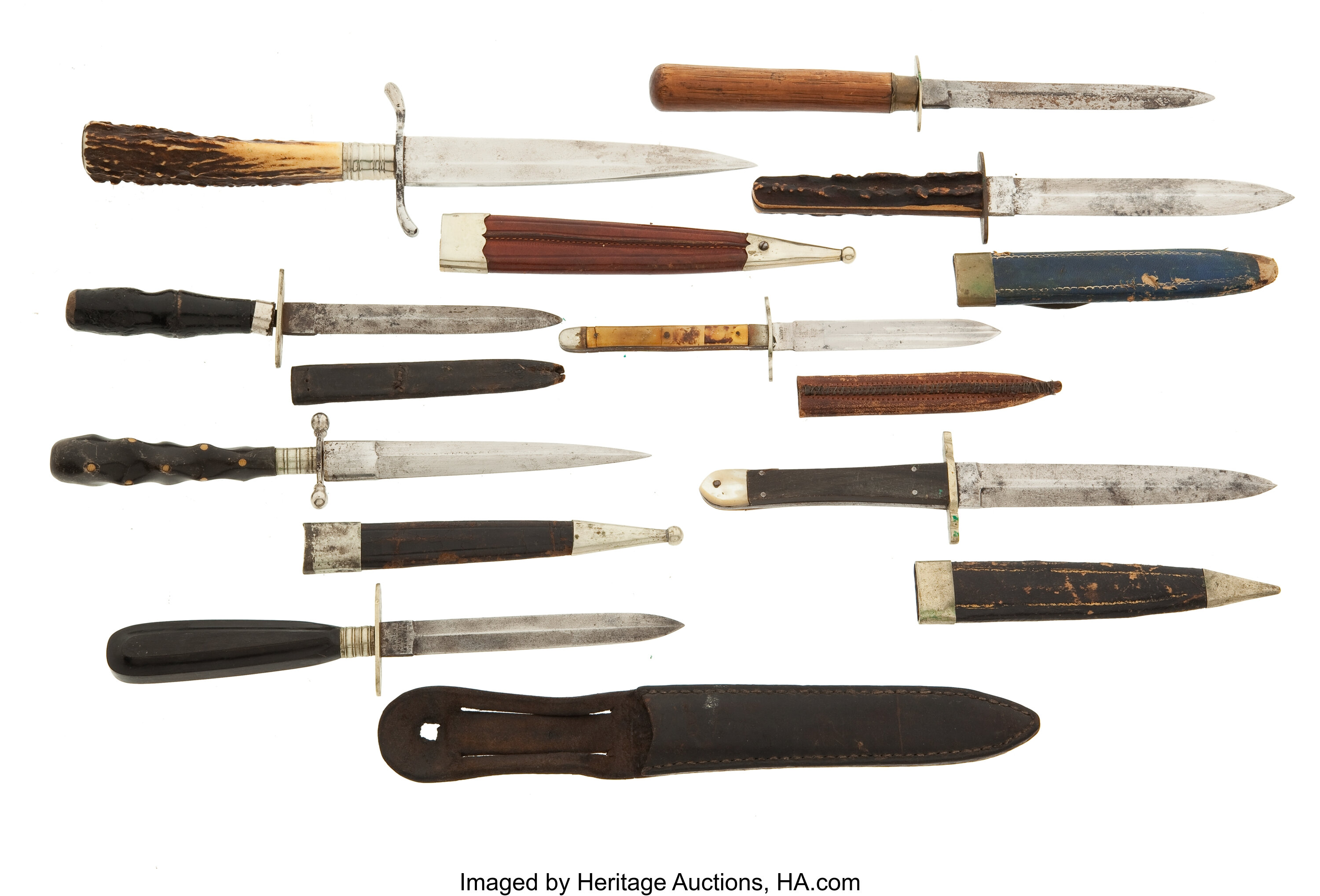 Group Of Eight 1860 - 1890 Knives / Dirks.... (Total: 8 Items) | Lot ...
