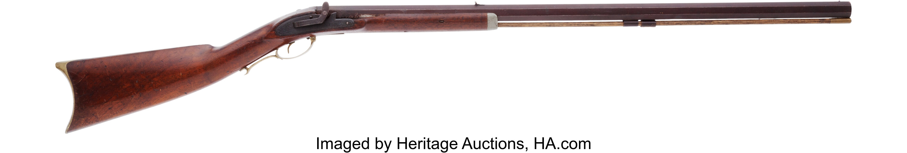 Circa 1850 American Percussion Side Hammer "Mule Ear" Rifle With | Lot ...