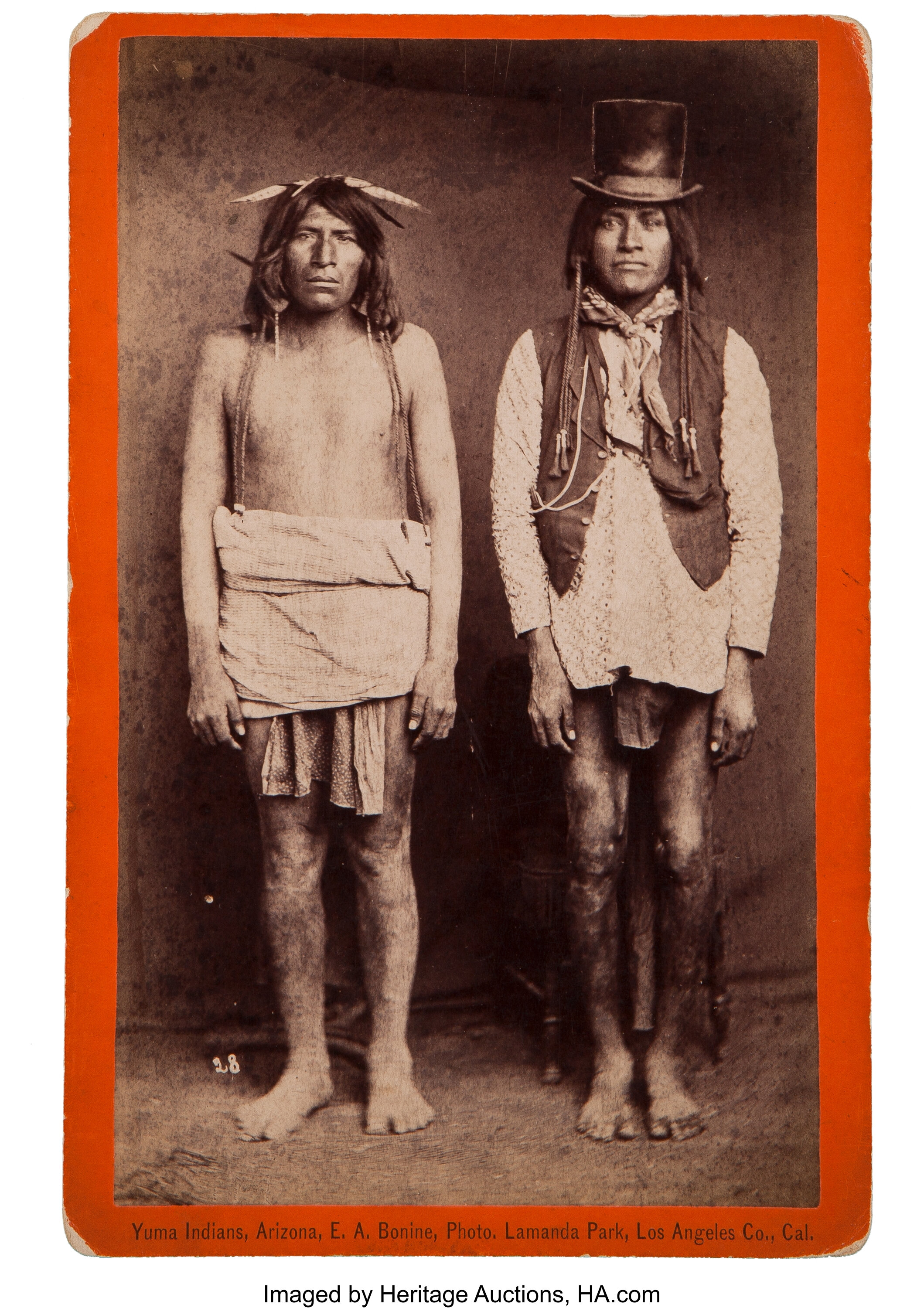 Albumen Photo: Yuma Indian Warriors,... Photography Cabinet Photos ...