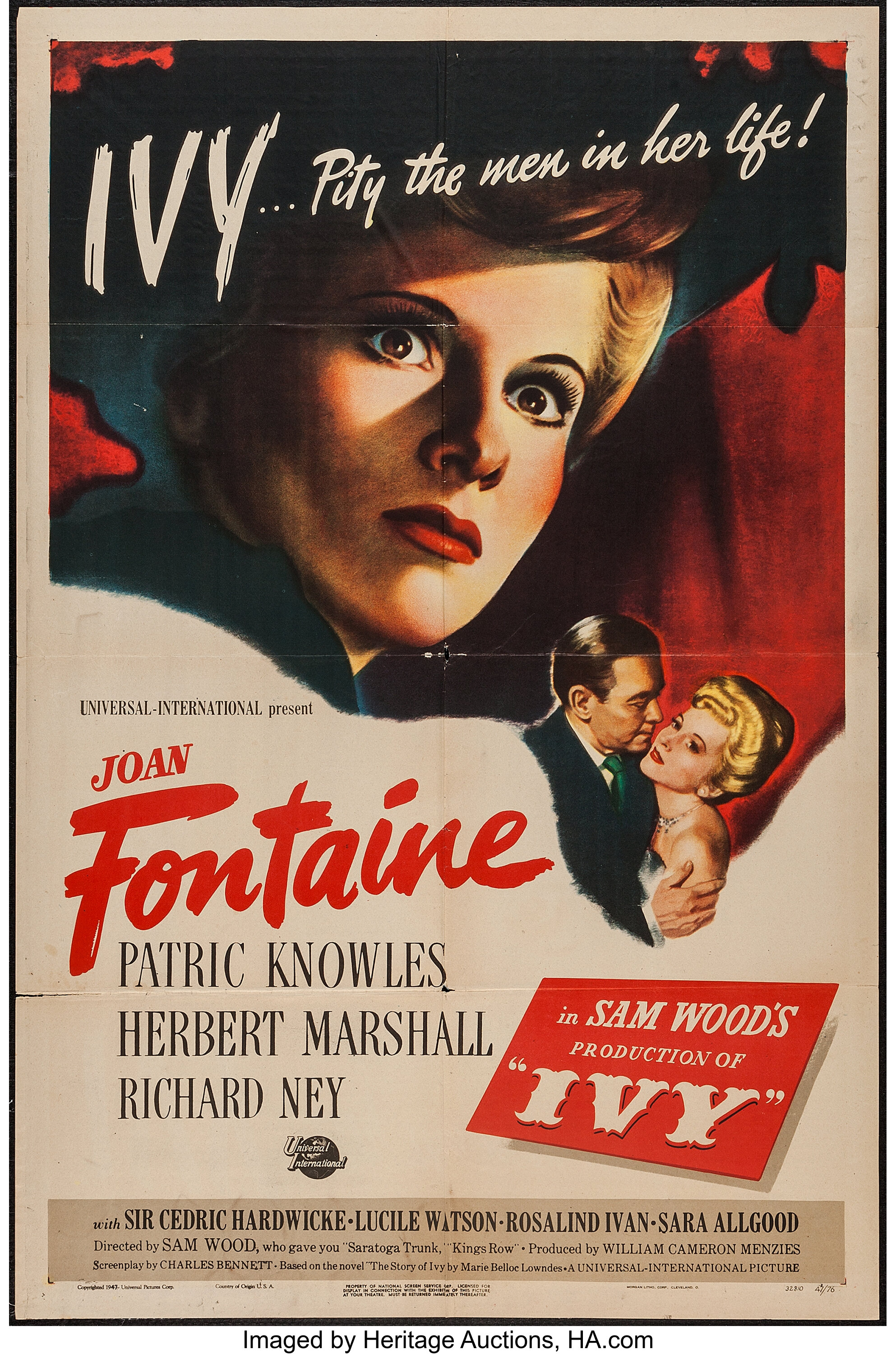 Ivy (Universal International, 1947). One Sheet (27" X 41"). Drama ...