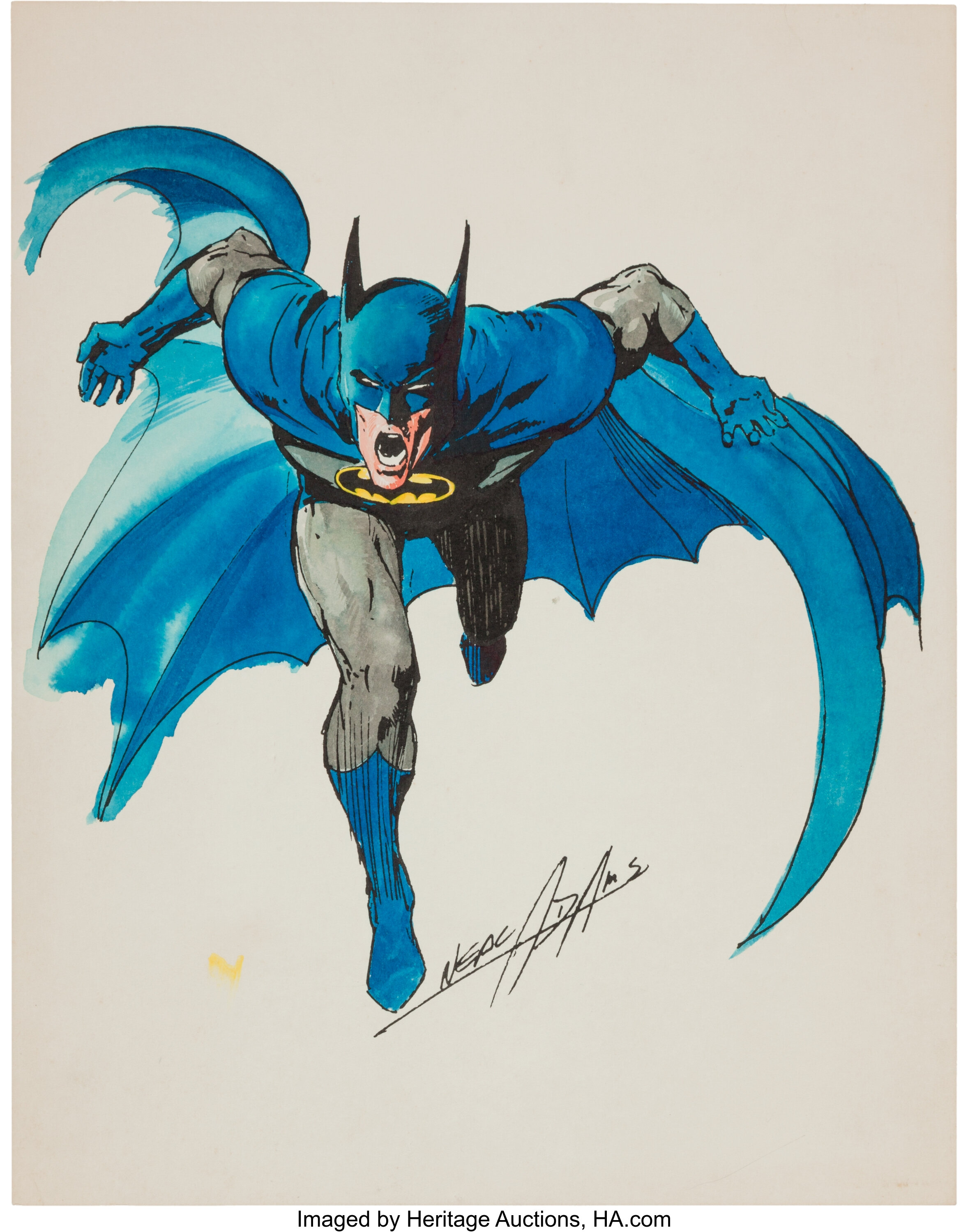 Neal Adams Batman, Vision, Deadman, Angel, and Green Arrow Hand | Lot ...