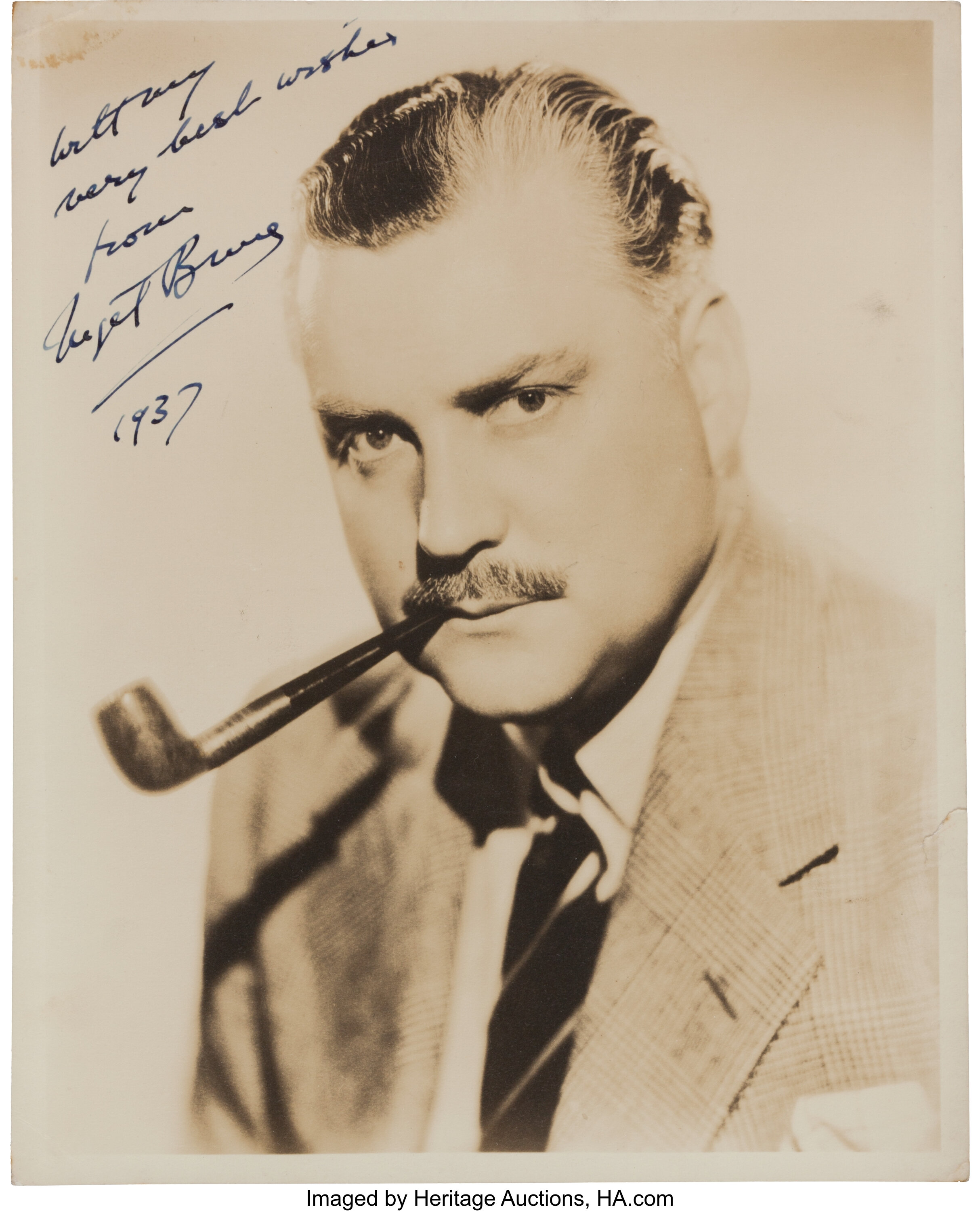 A Nigel Bruce Signed Sepia Photograph, 1937.... Movie/TV | Lot #46068 ...