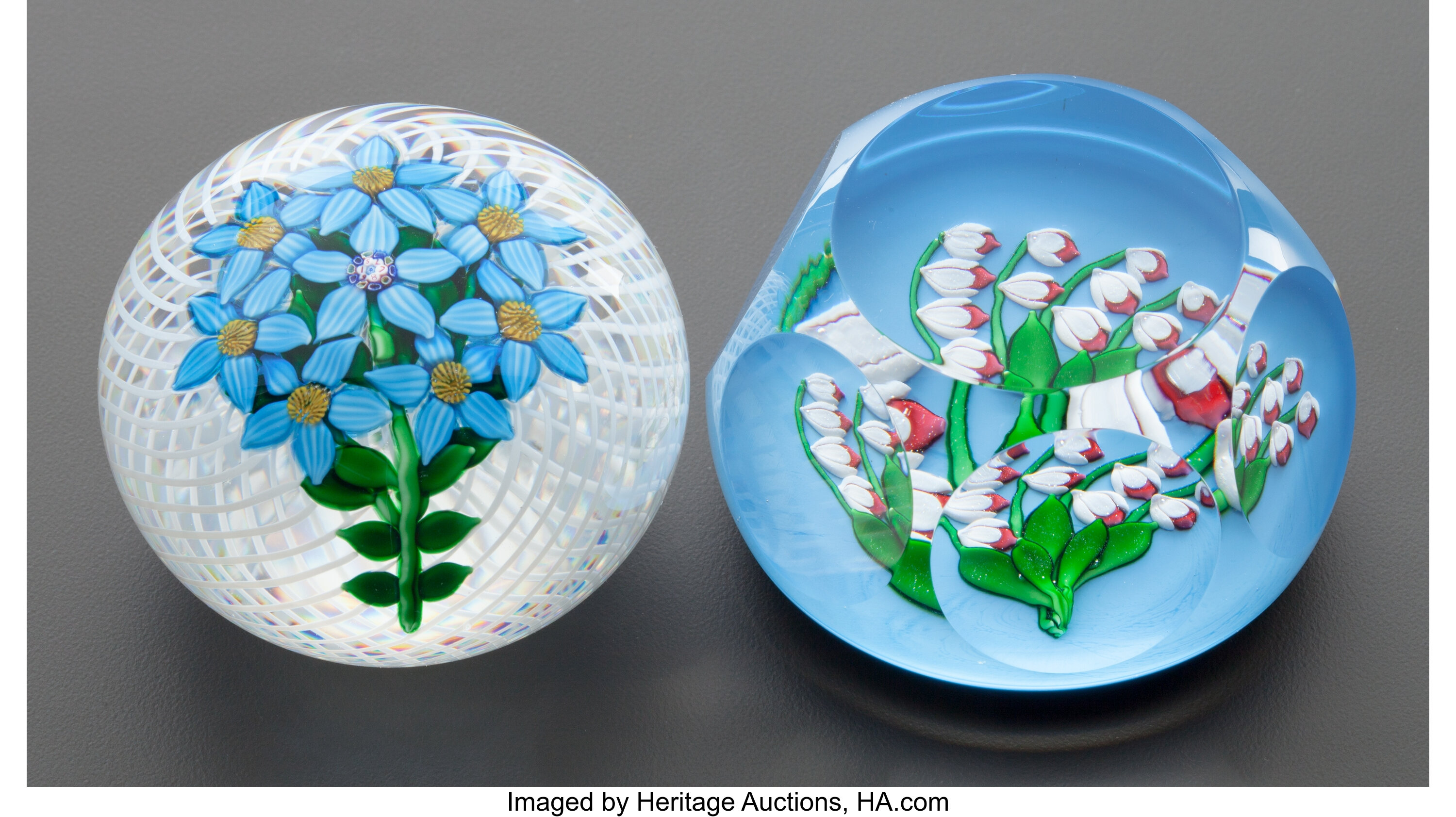 A GROUP OF TWO ST. LOUIS CASED GLASS PAPERWEIGHTS . Circa 1986. | Lot ...
