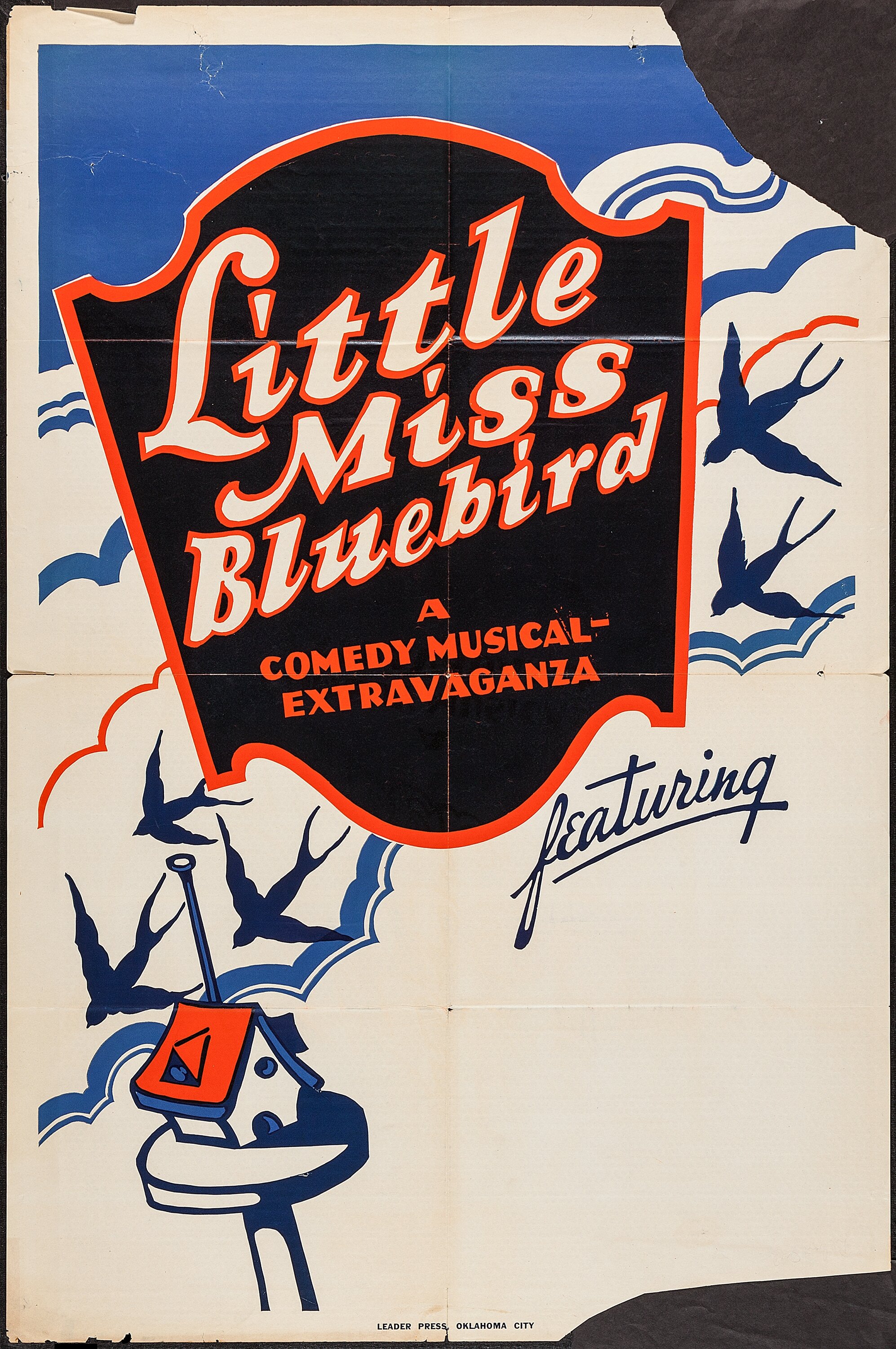 Little Miss Bluebird (1930s). Leader Press Poster (27" X 41"). | Lot ...