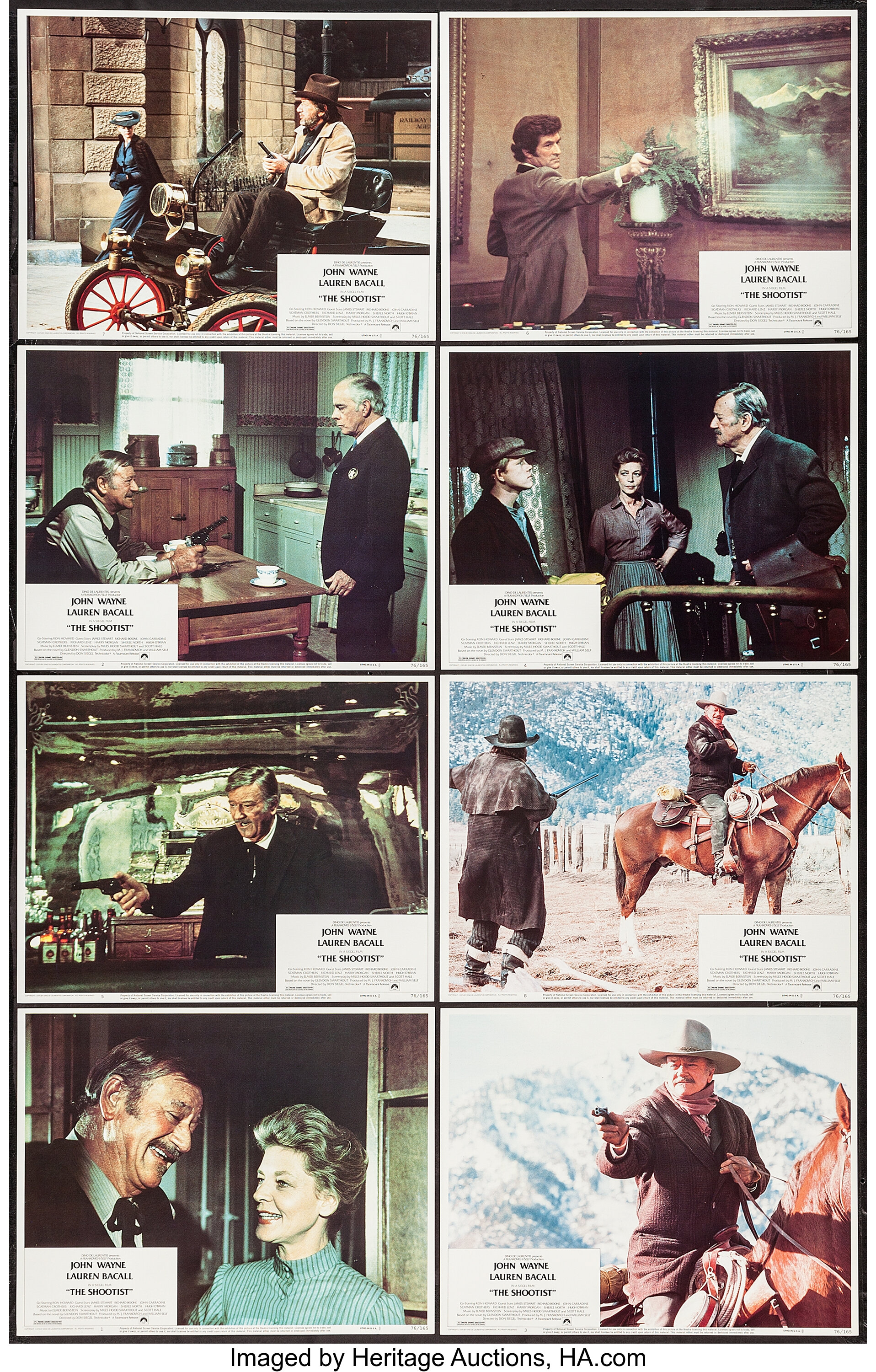 The Shootist (Paramount, 1976). Lobby Card Set of 8 (11" X 14"). | Lot ...
