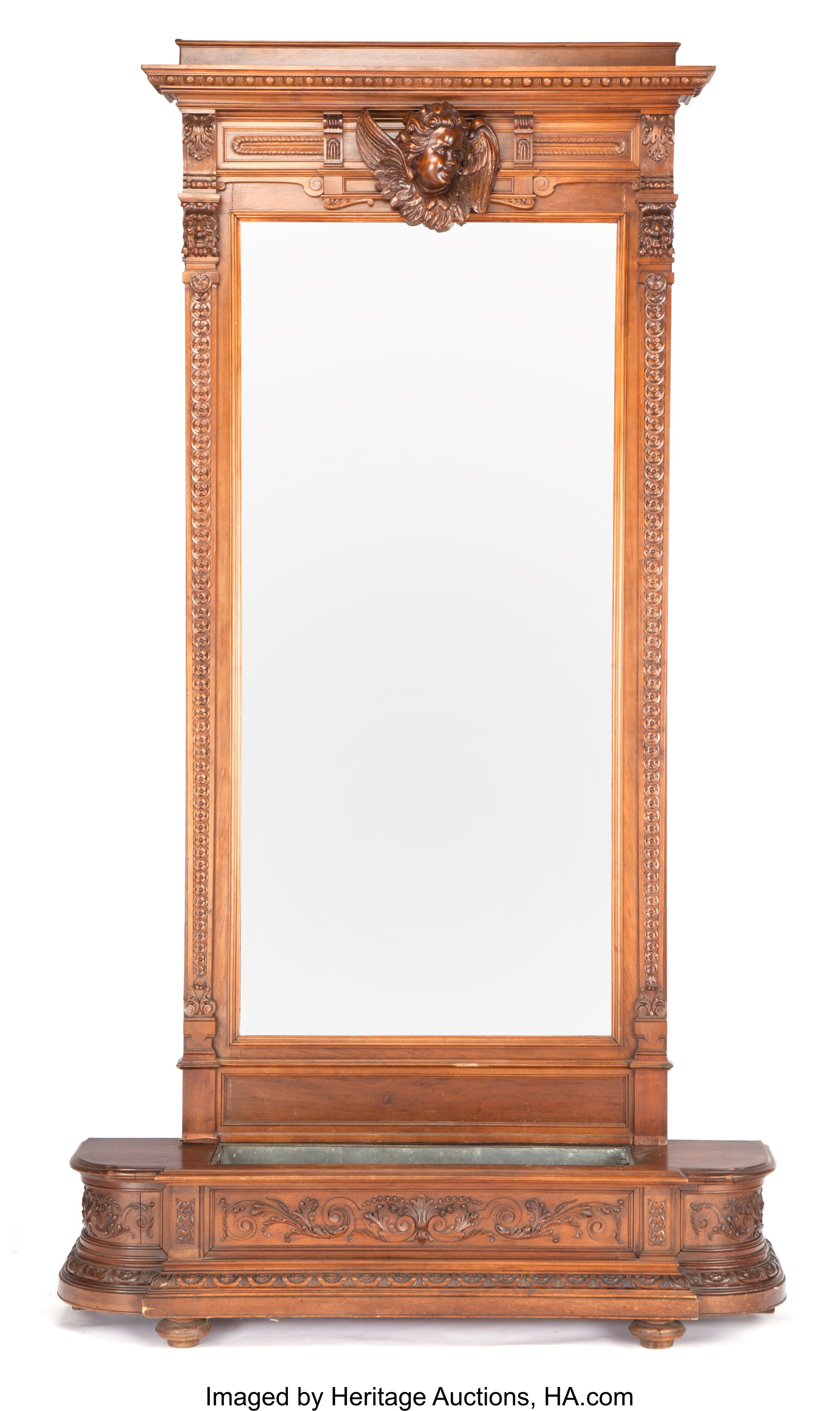 A PIER MIRROR WITH BASE. Modern. 118 x 65 inches (299.7 x 165.1 | Lot ...