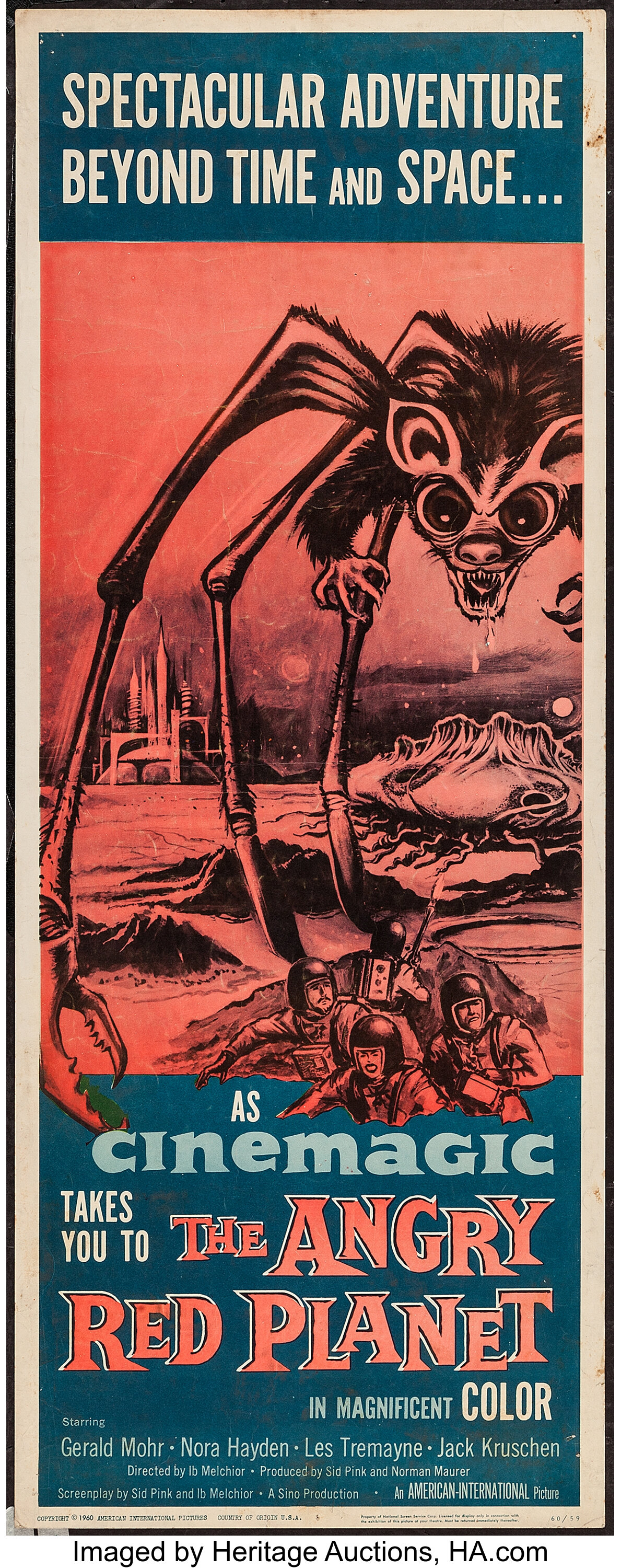 The Angry Red Planet (American International, 1960). Insert (14" X ...