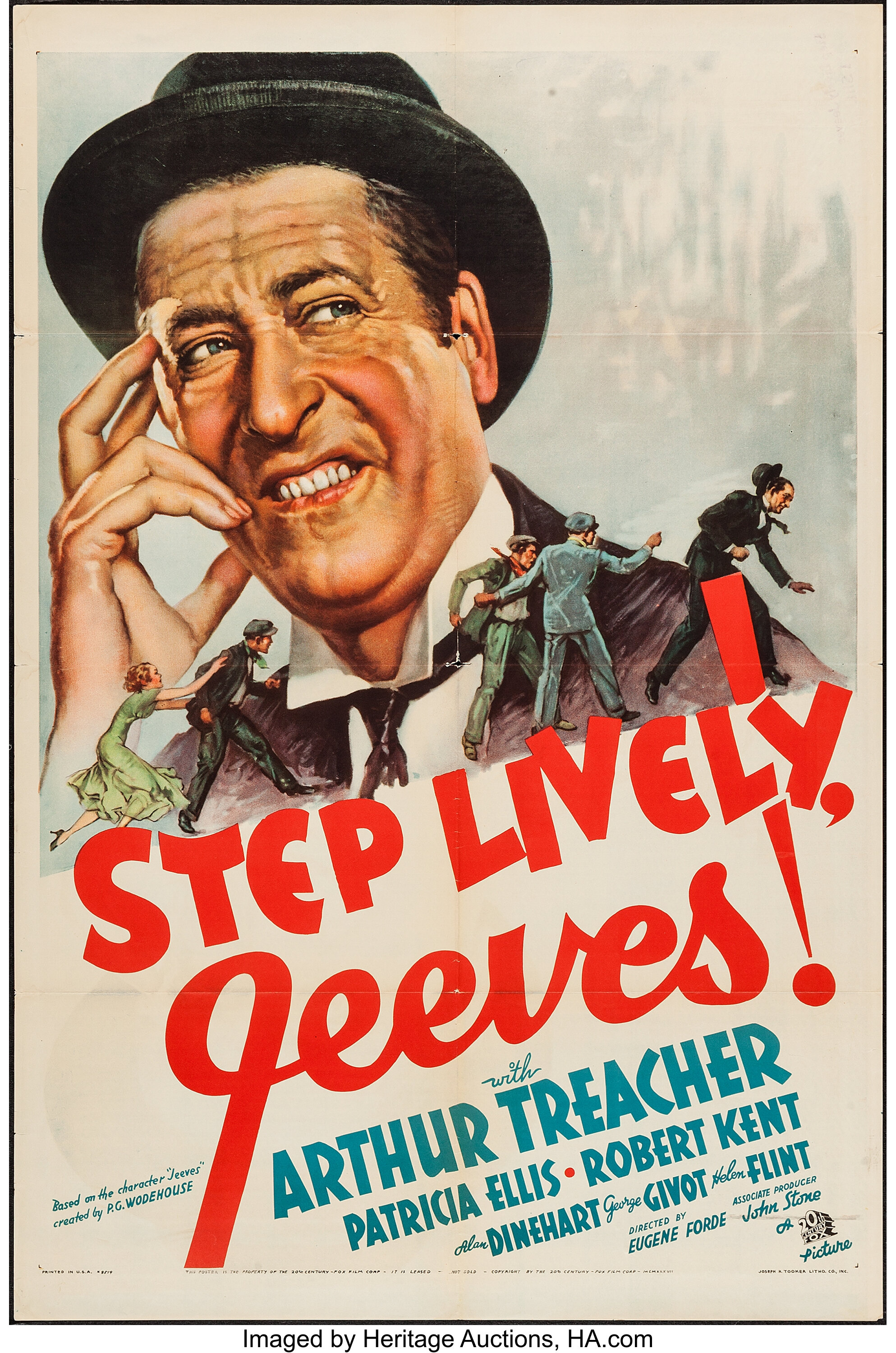 Step Lively, Jeeves! (20th Century Fox, 1937). One Sheet (27" X | Lot ...
