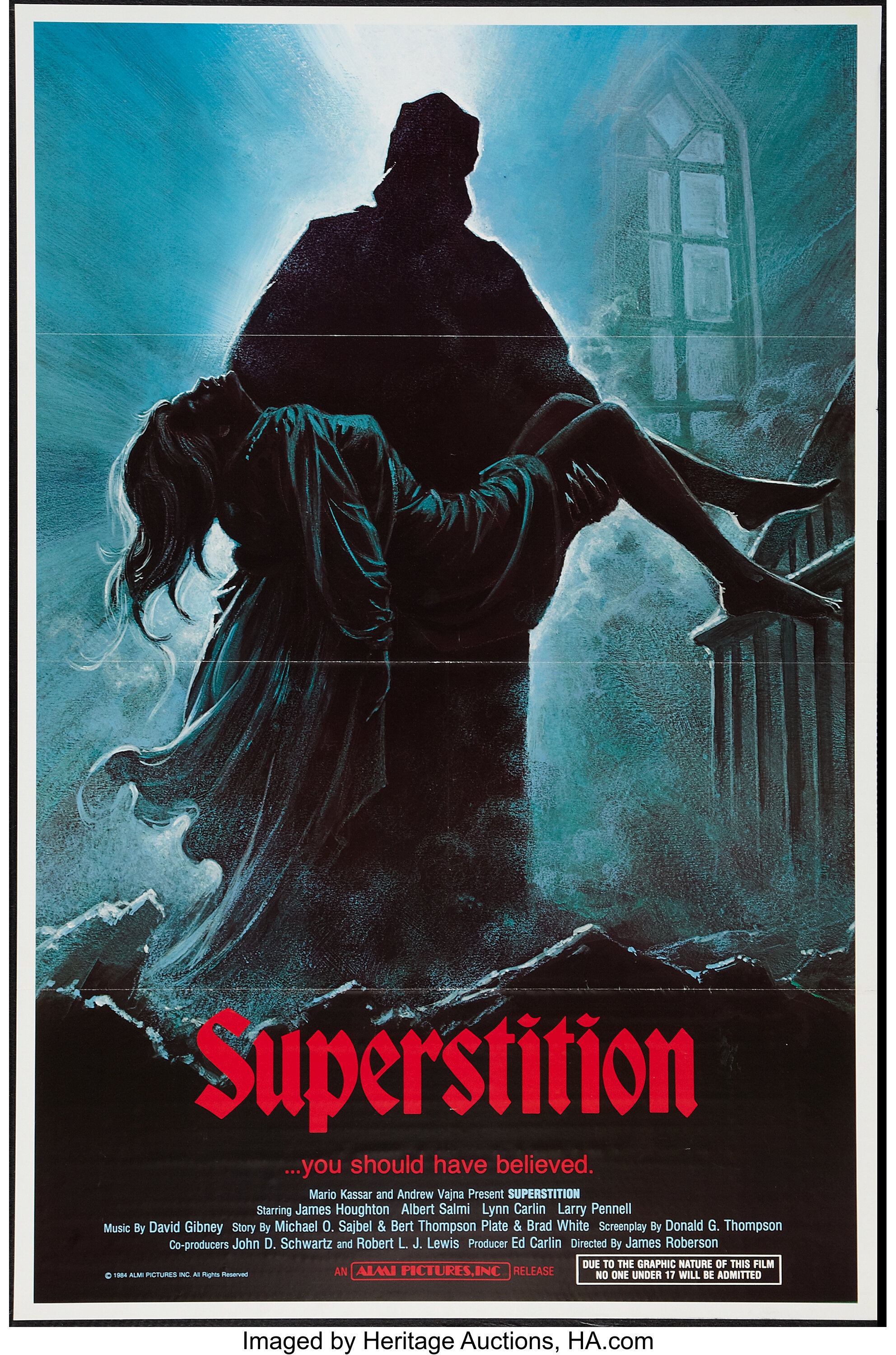 Superstition (Almi Pictures, 1984). One Sheet (26" X 40") Flat | Lot ...