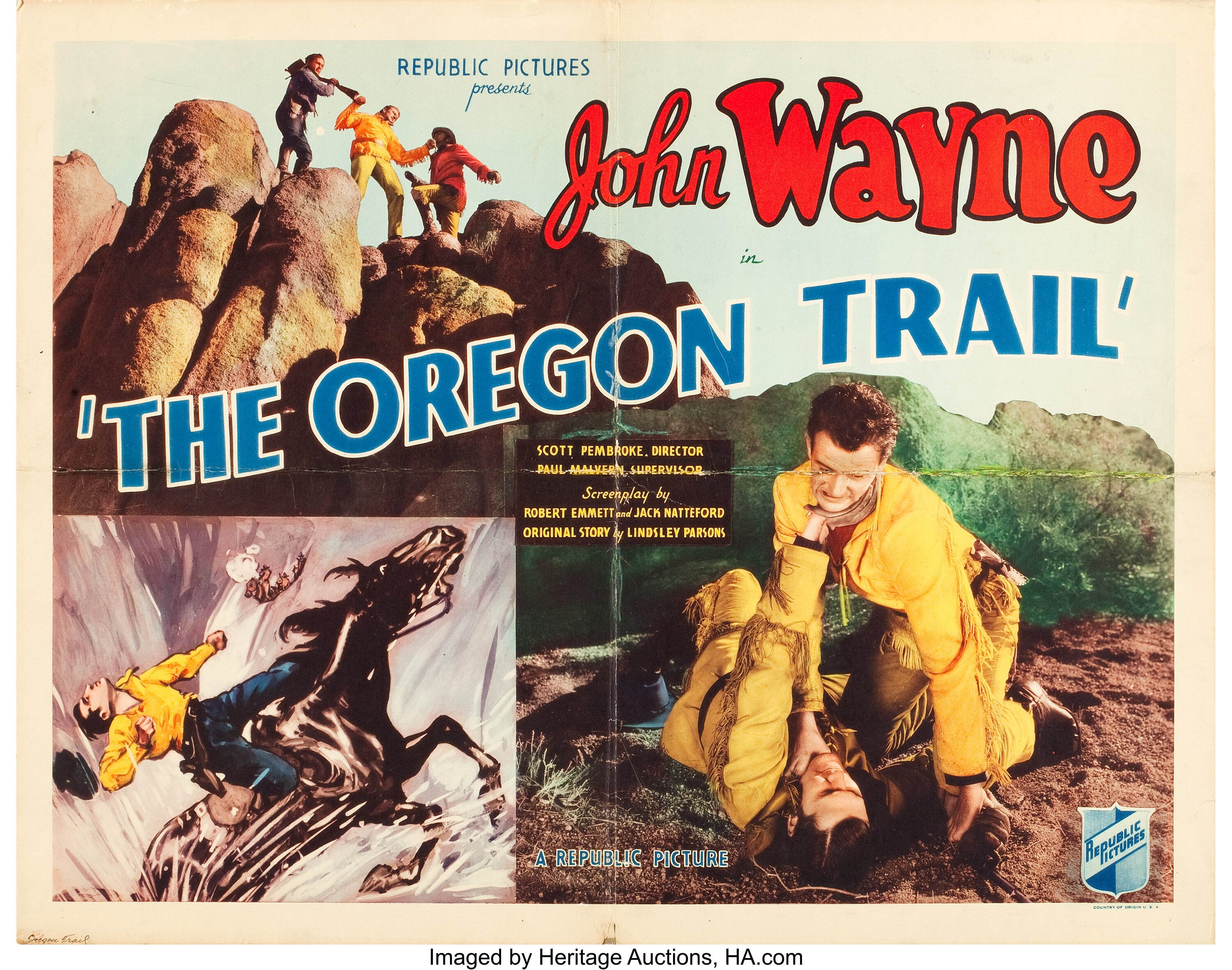 The Oregon Trail (Republic, 1936). Half Sheet (22" X 28").. ... | Lot ...