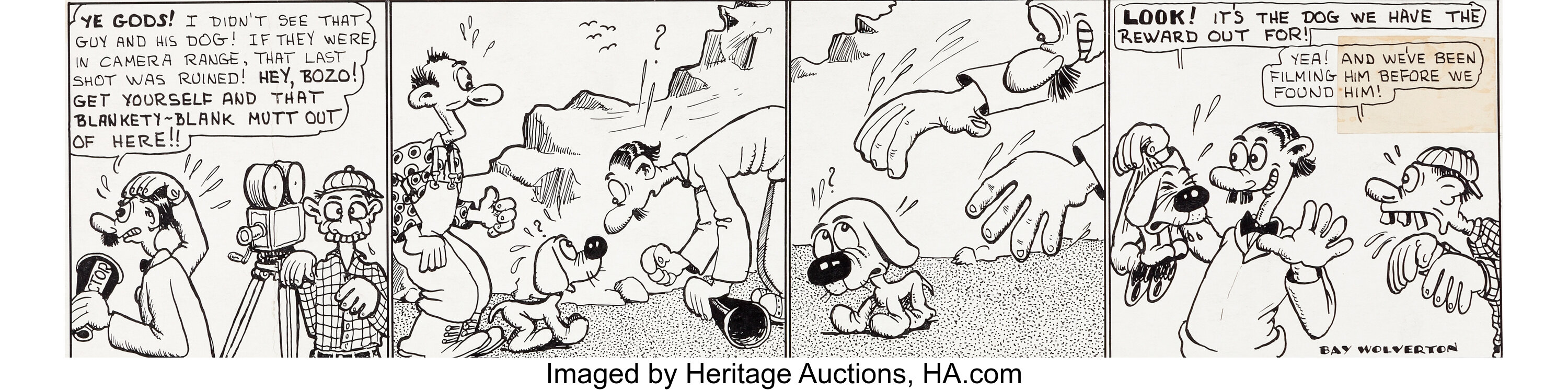 Basil Wolverton Woozie Woofer Daily Comic Strip Original Art | Lot ...