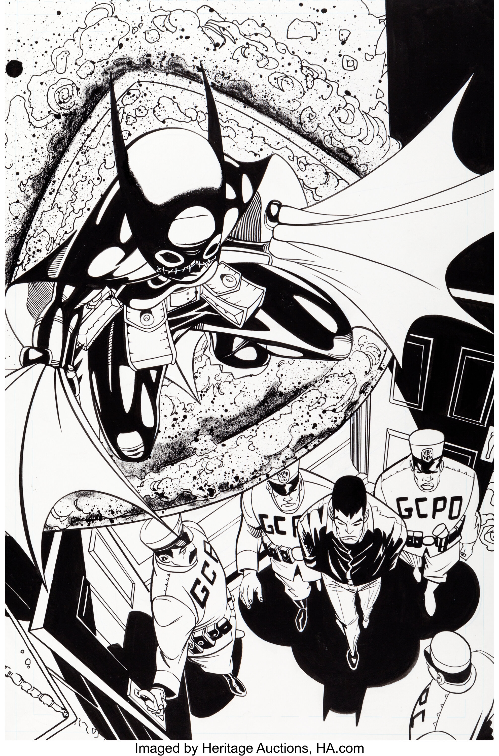 Damion Scott and Robert Campanella Batgirl #24 Cover Original Art | Lot ...